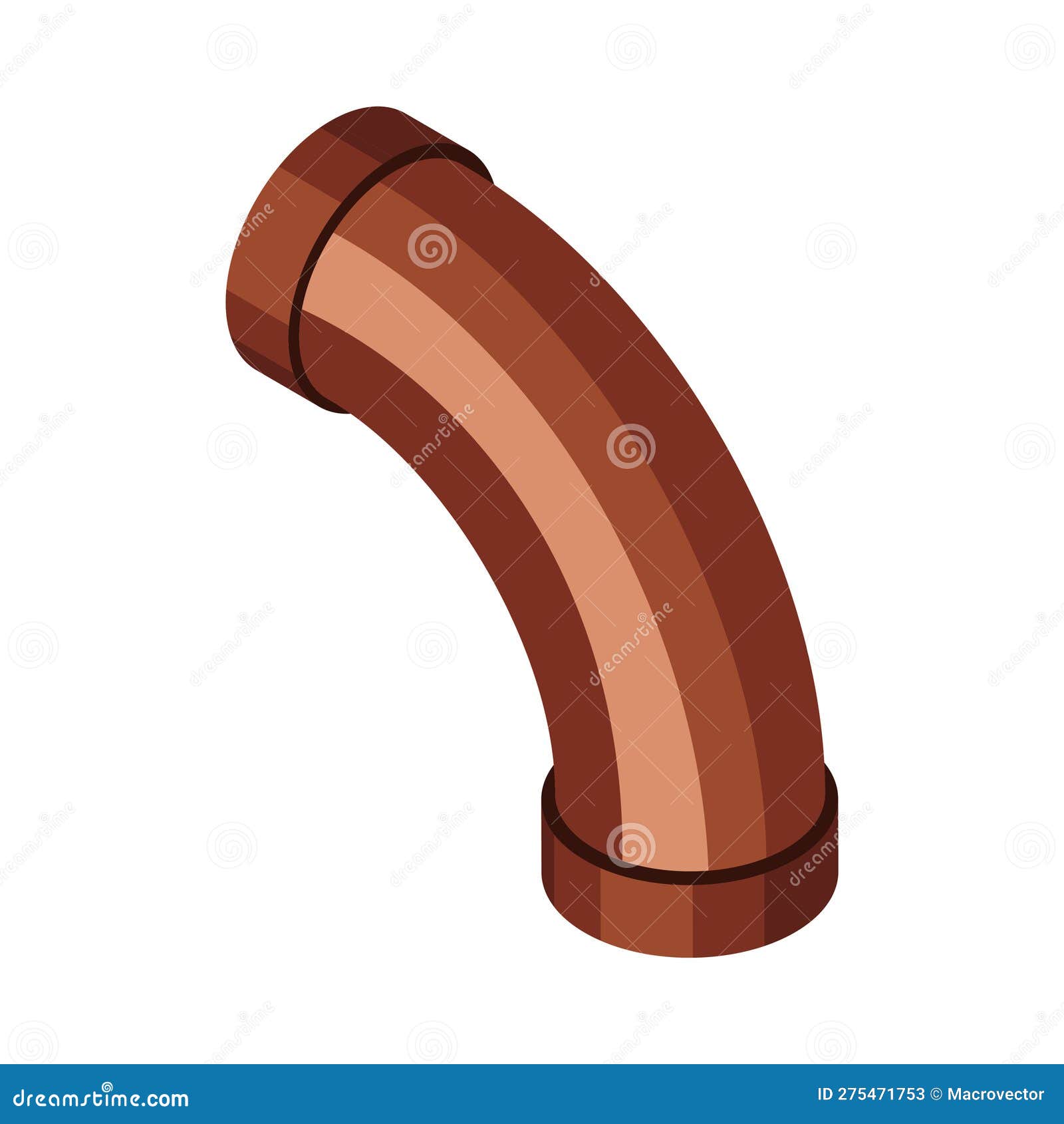 Pipe Isometric Icon stock vector. Illustration of component - 275471753