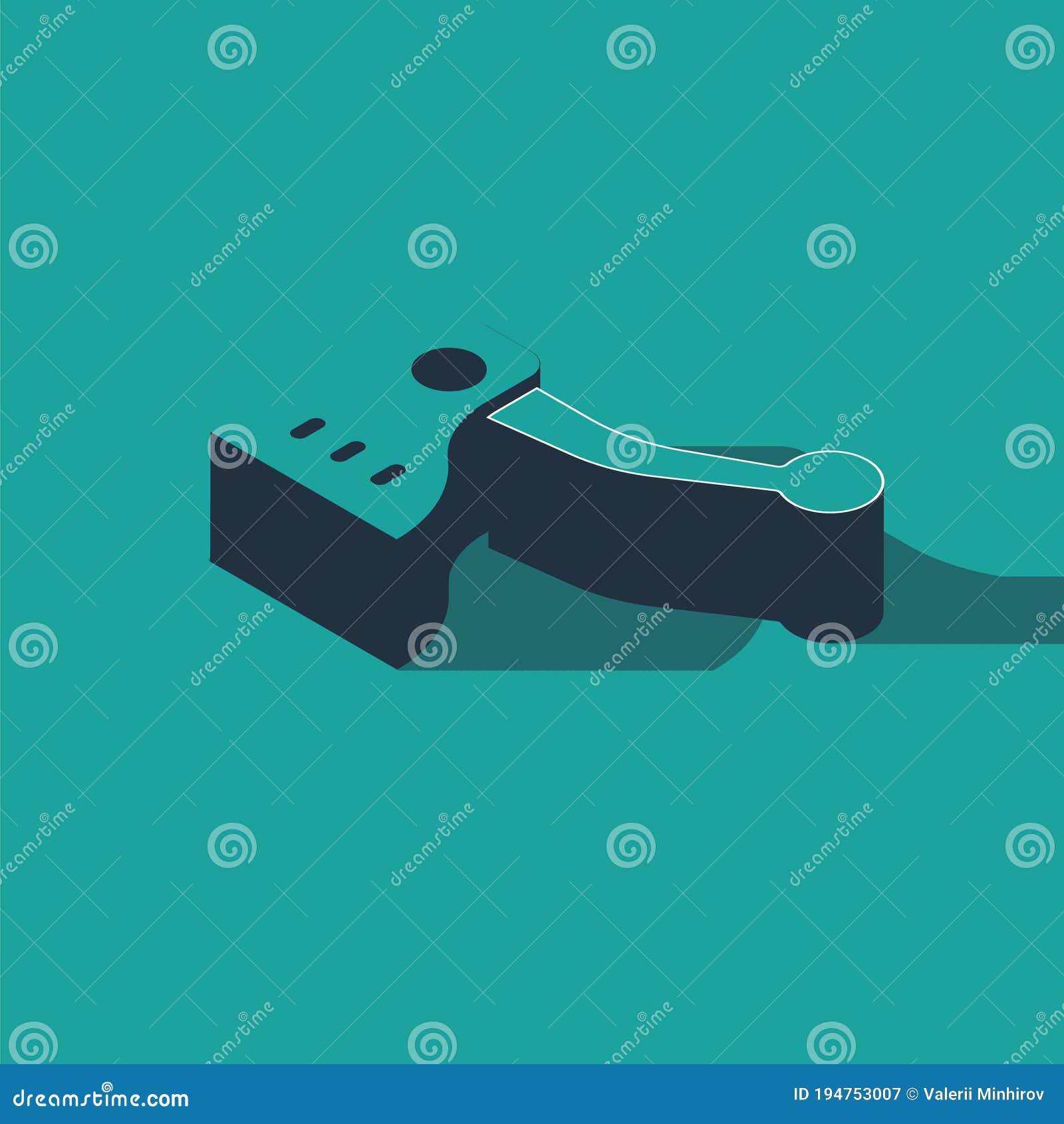 Isometric Bicycle Brake Icon Isolated on Green Background. Vector Stock ...