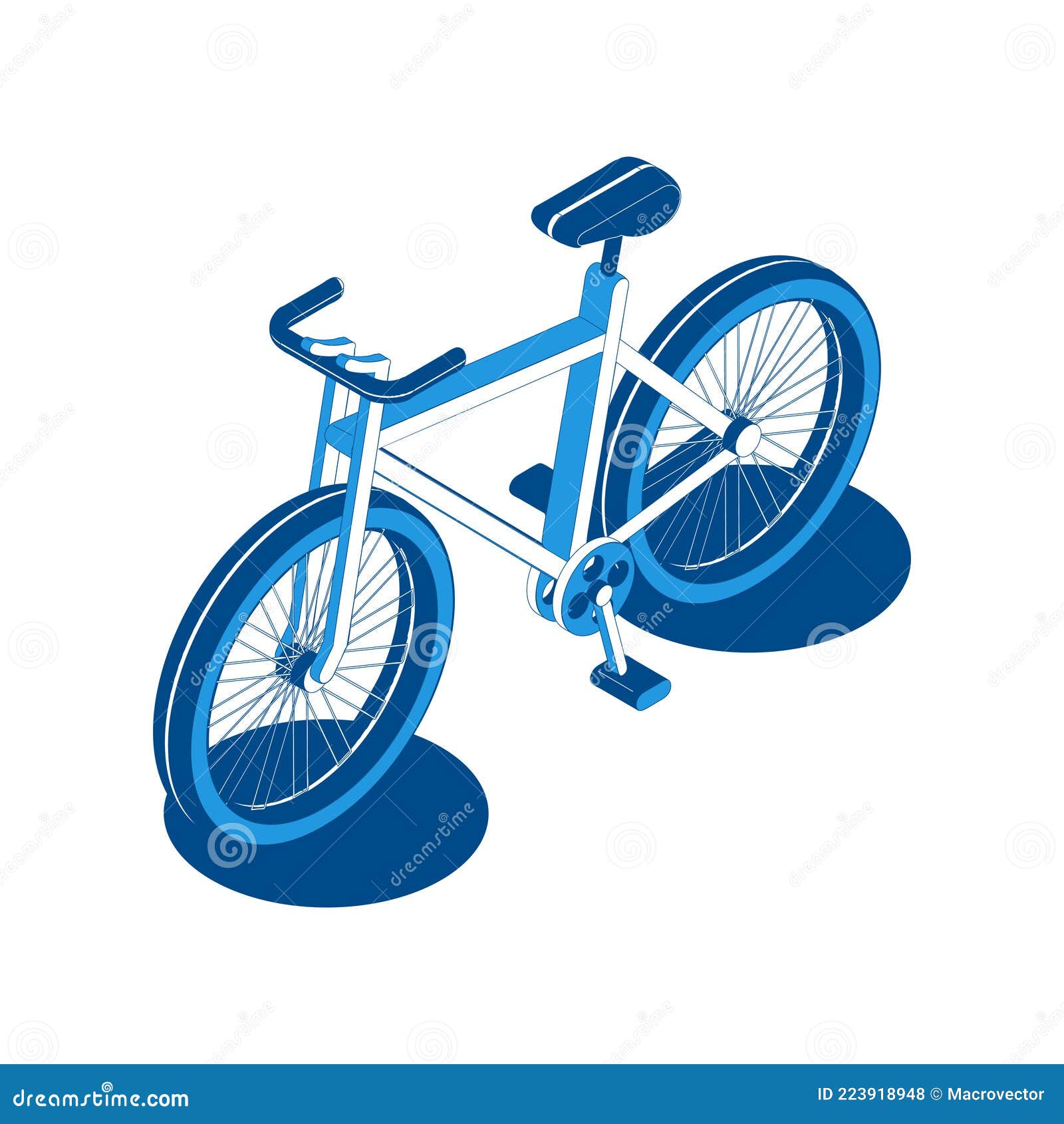Isometric Bicycle Icon stock vector. Illustration of recreation - 223918948