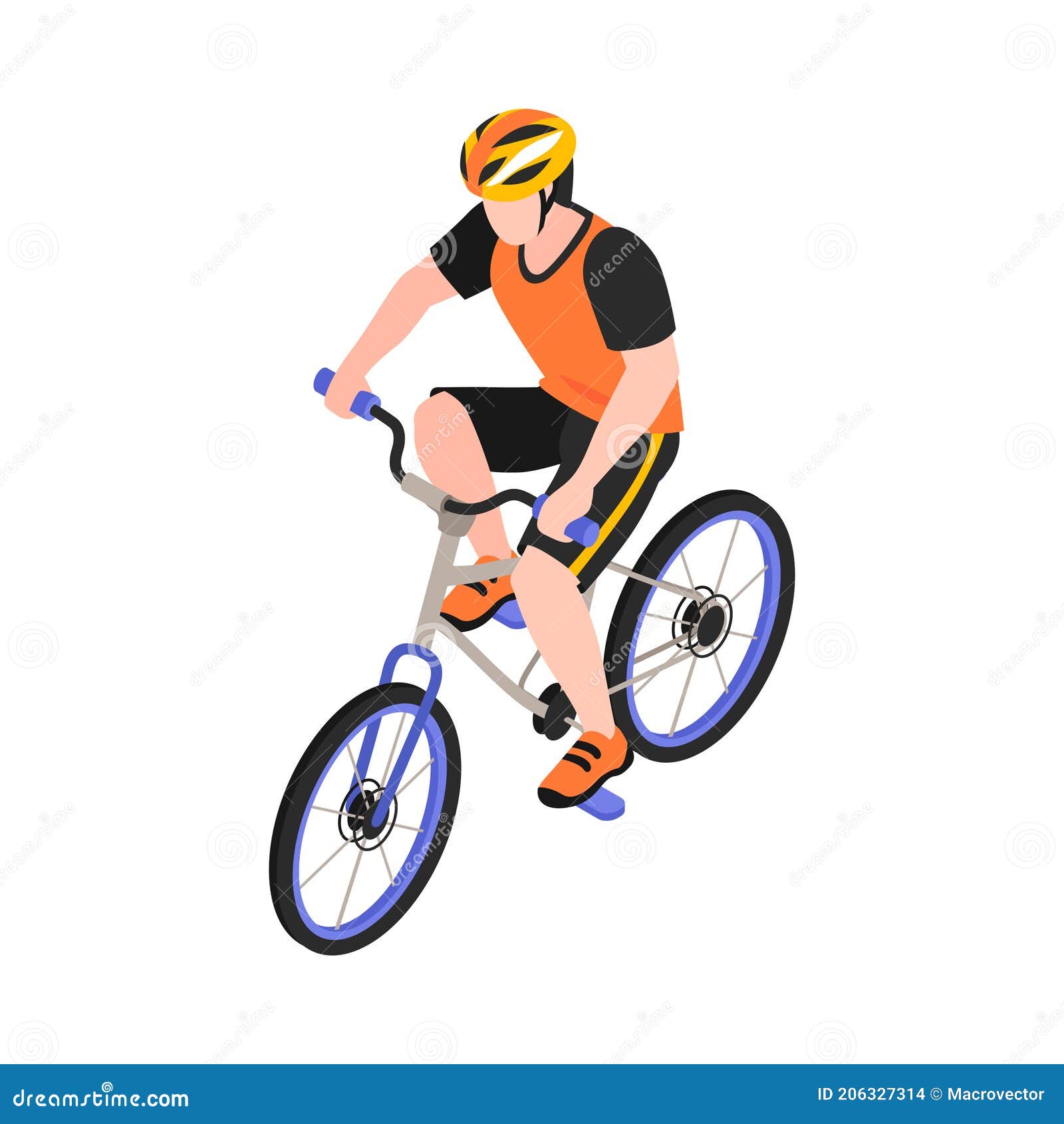 Isometric Bicycle Illustration Stock Vector - Illustration of brake ...