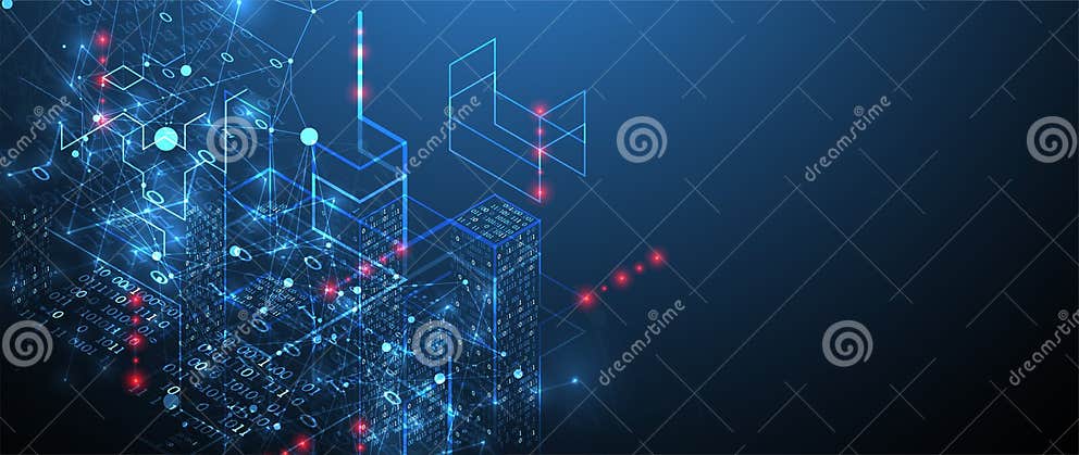 Isometric Big Data Concept, Database. Abstract Technology Background ...