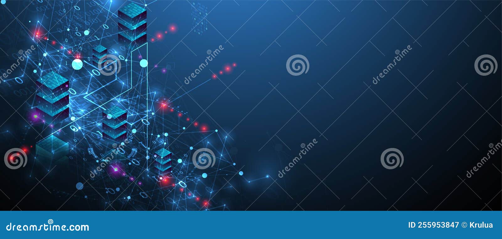 Isometric Big Data Concept, Database. Abstract Technology Background ...