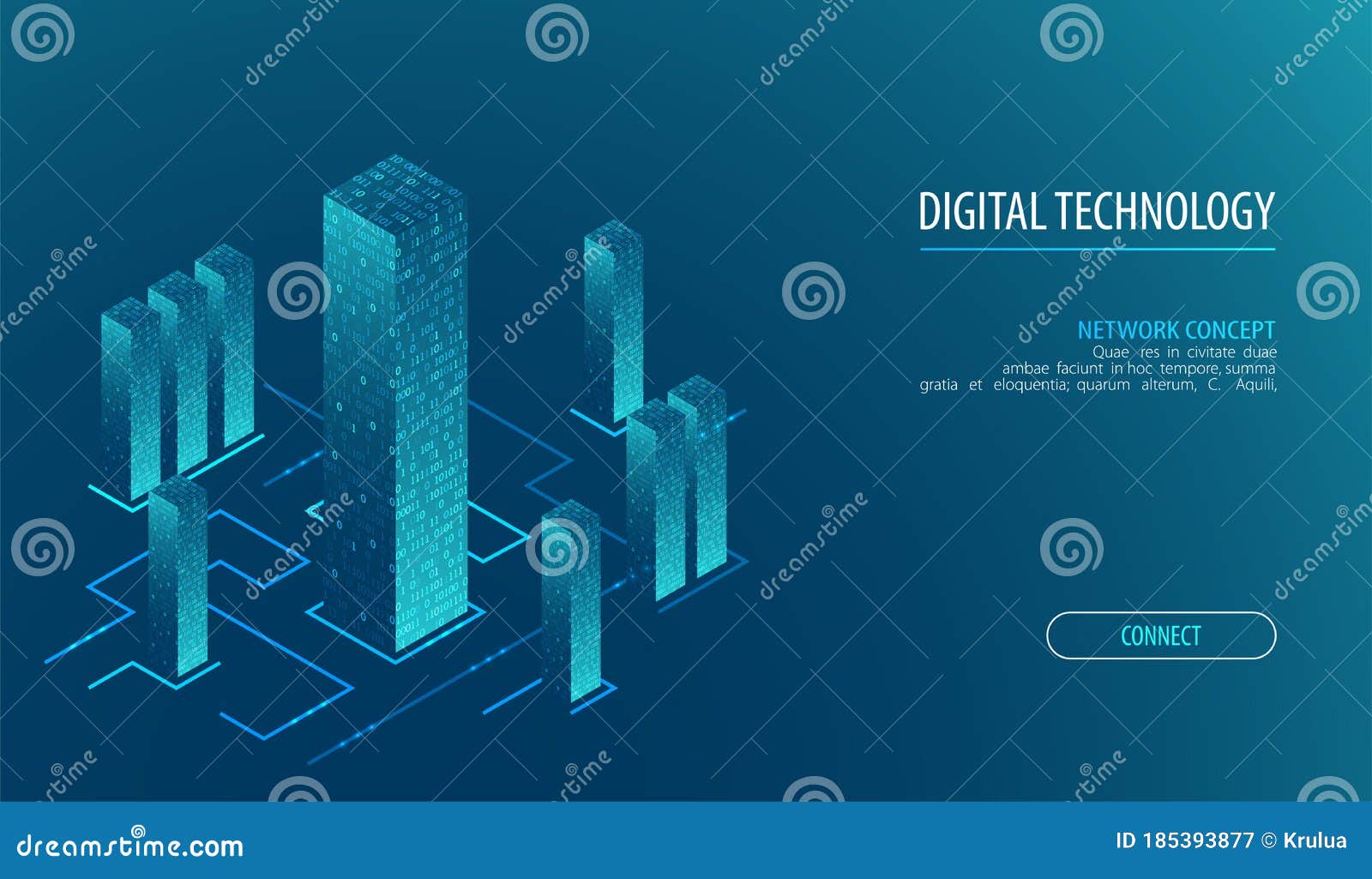 Isometric Big Data Flow Processing Concept, Cloud Database. Abstract Technology Background Stock ...