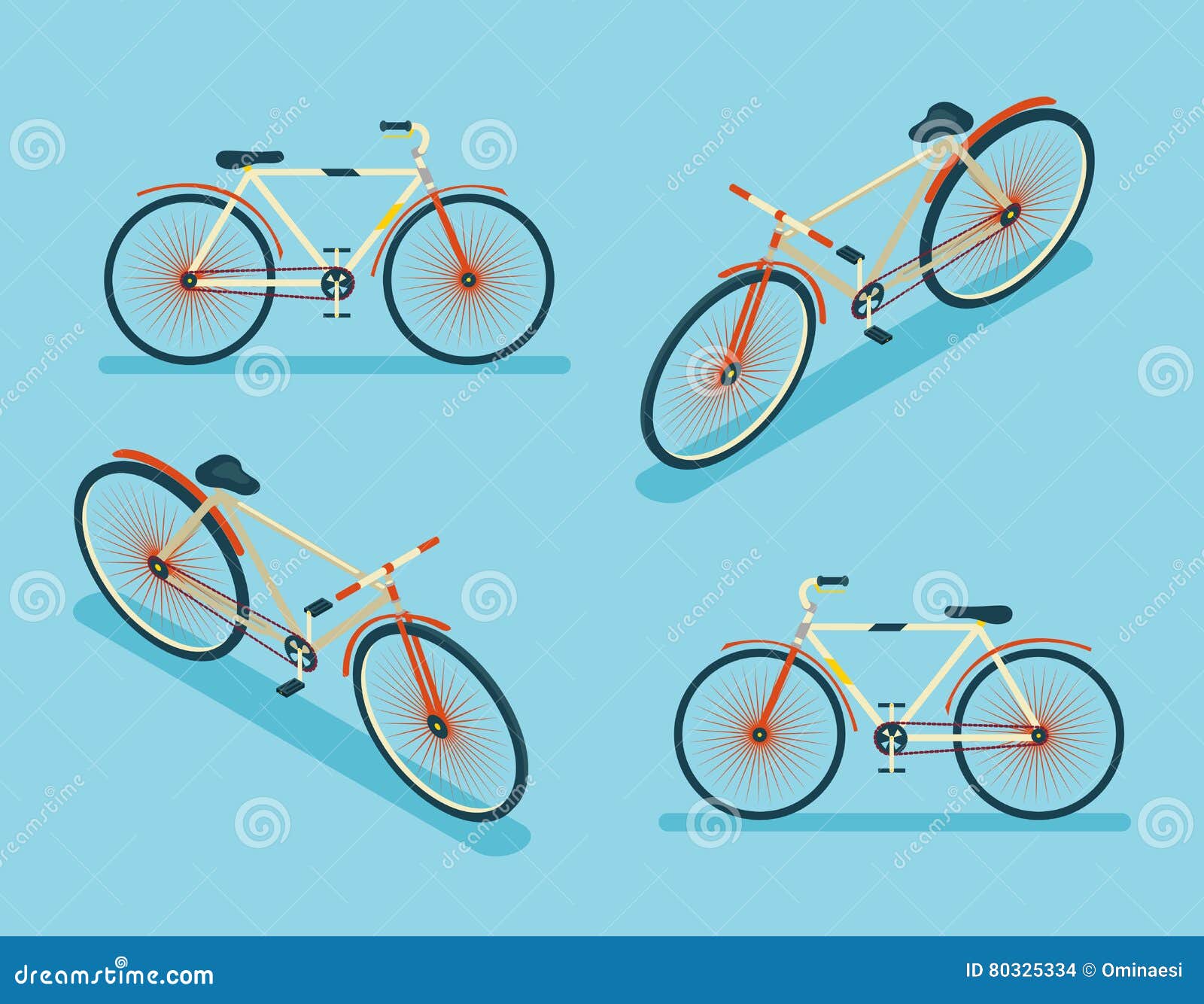Isometric Bike Icon 3d Symbol Flat Design Template Vector Illustration ...