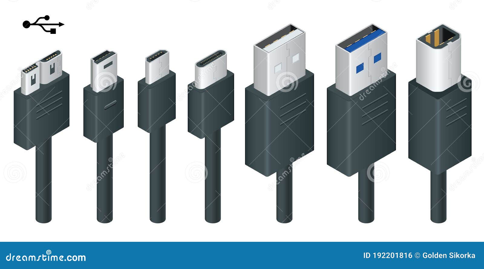Usb Types Stock Illustrations – 140 Usb Types Stock Illustrations ...