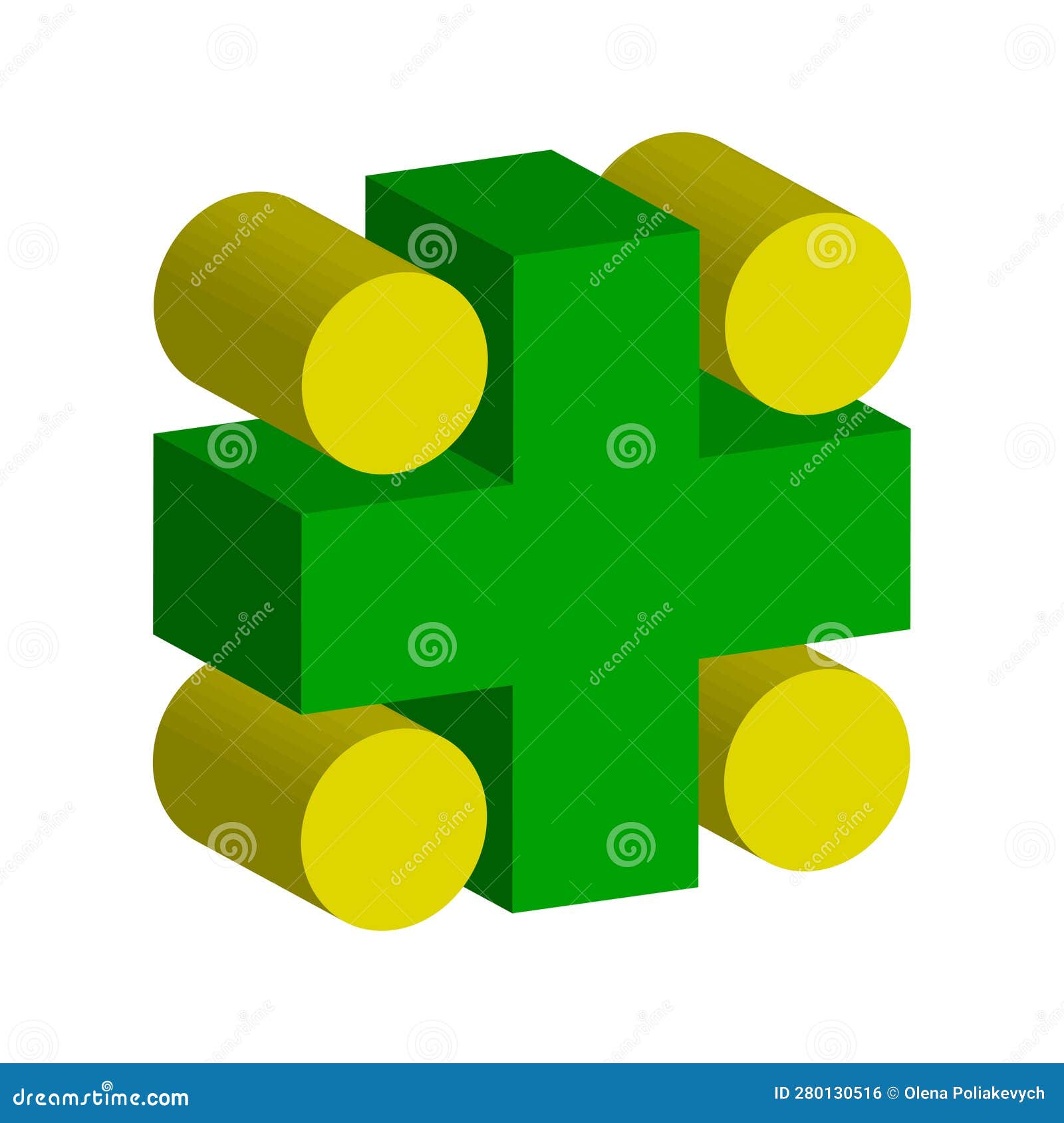 Isometric Blocks. Collection of Corporate Logo Elements. Vector ...