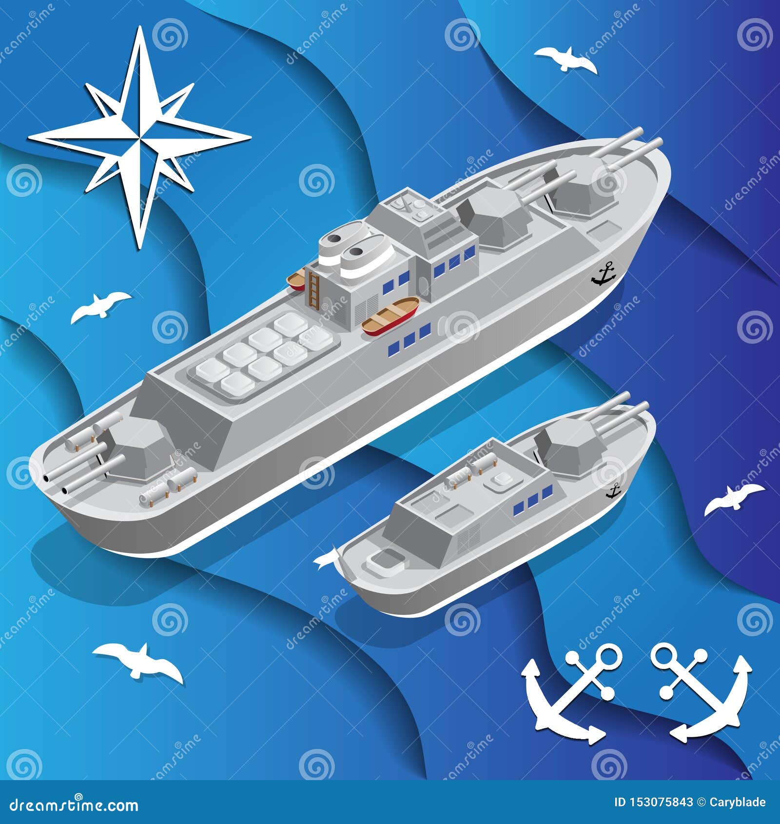 War ships. stock vector. Illustration of nautical, fleet - 153075843