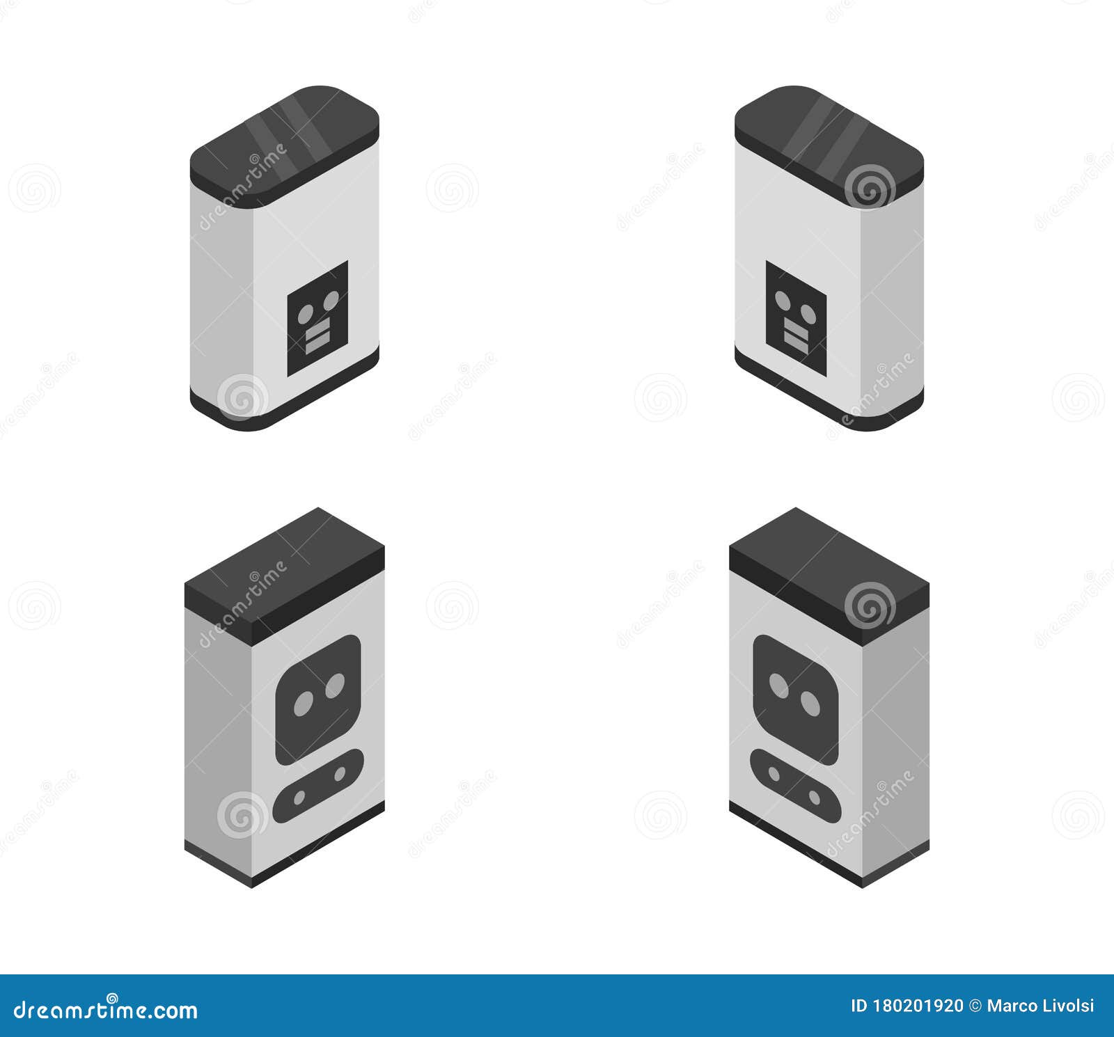 Isometric Boiler Icon Illustrated in Vector on White Background Stock ...