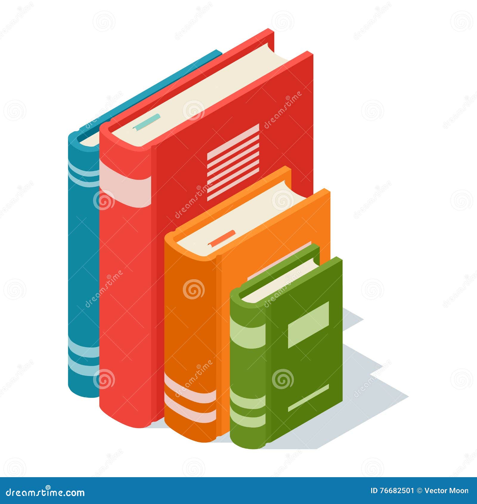 Isometric Book Icon Vector Illustration. Stock Vector - Illustration of ...