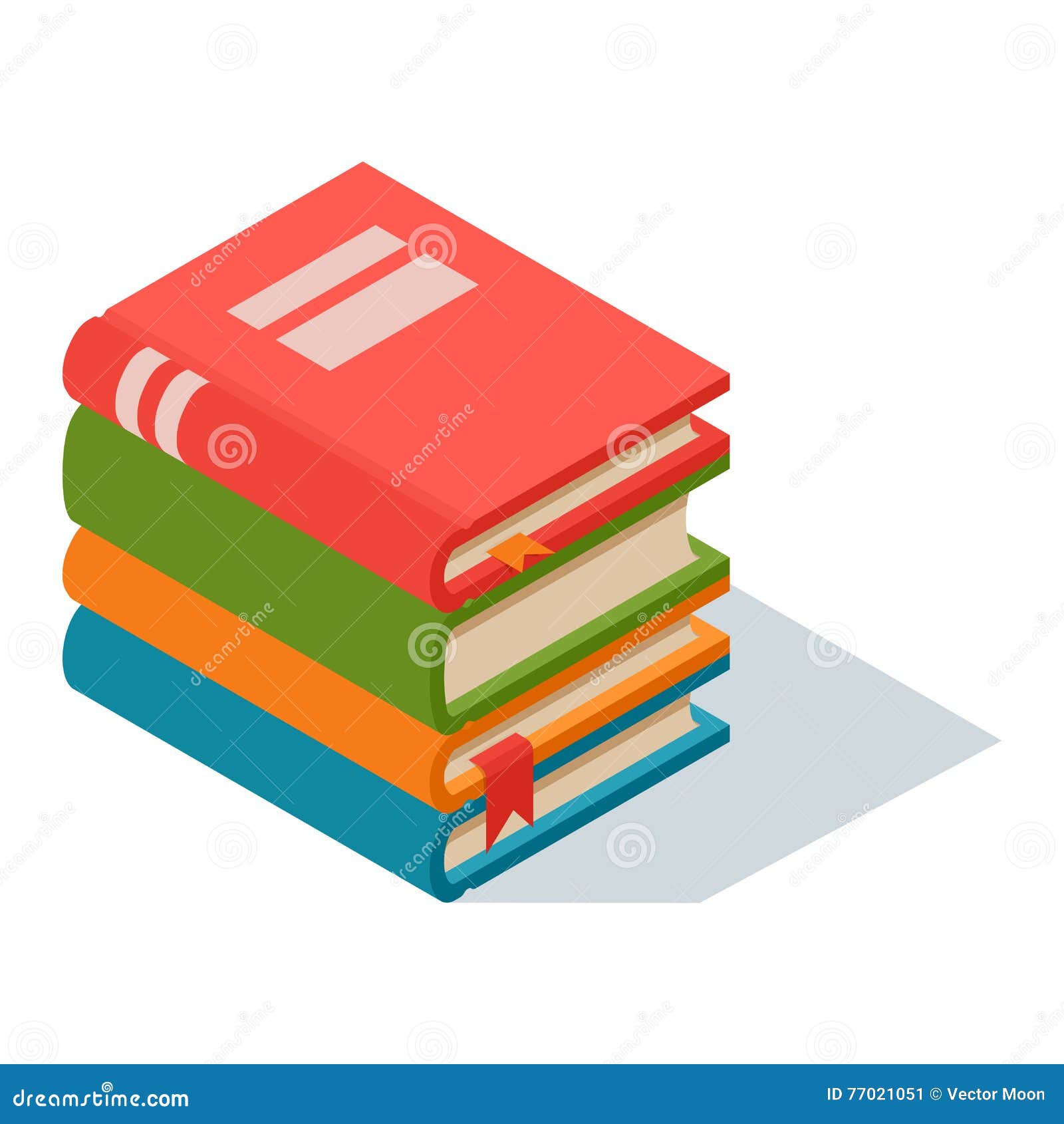 Isometric Book Icon Vector Illustration. Stock Vector - Illustration of ...