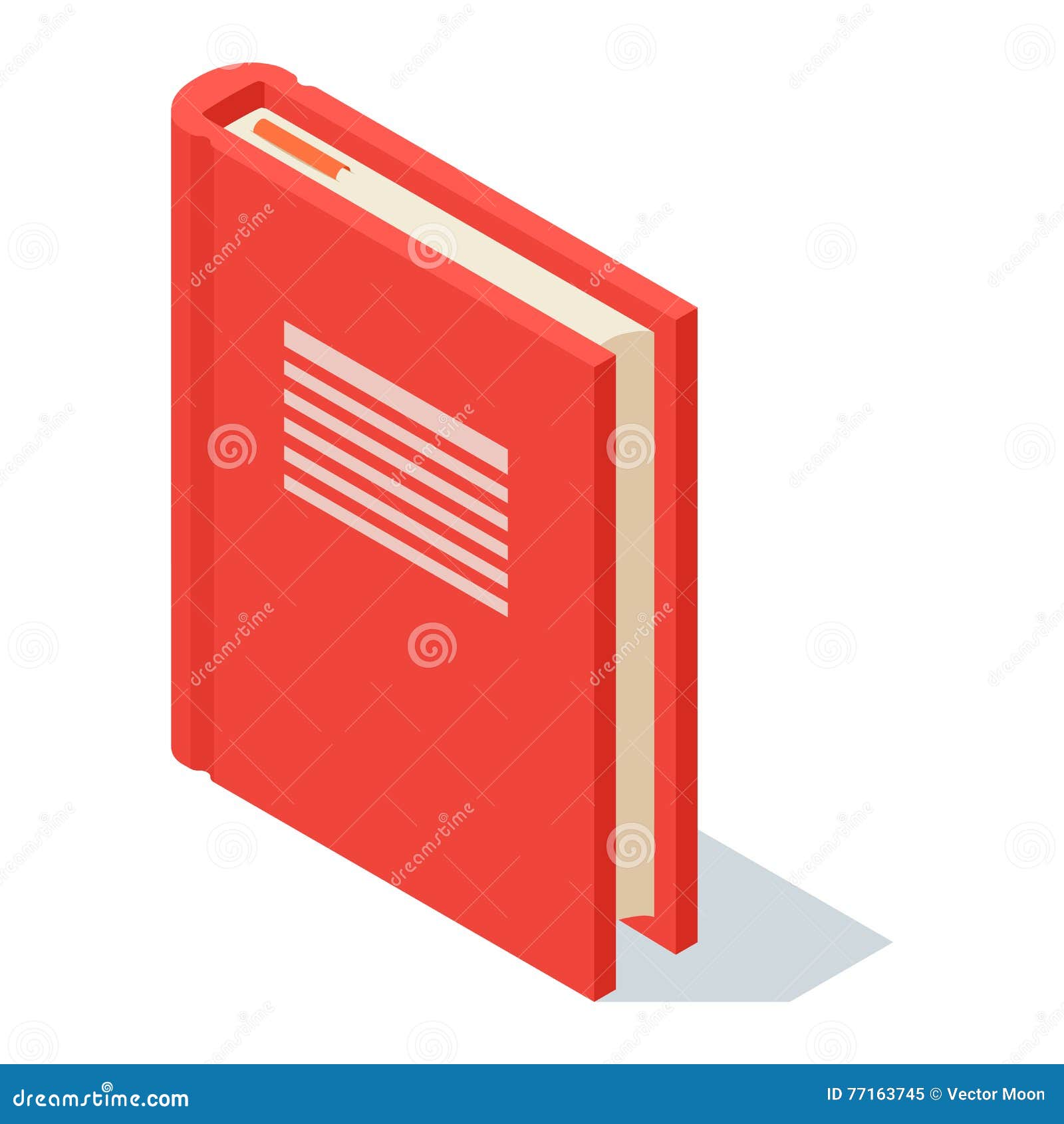 Isometric Book Icon Vector Illustration. Stock Vector - Illustration of ...