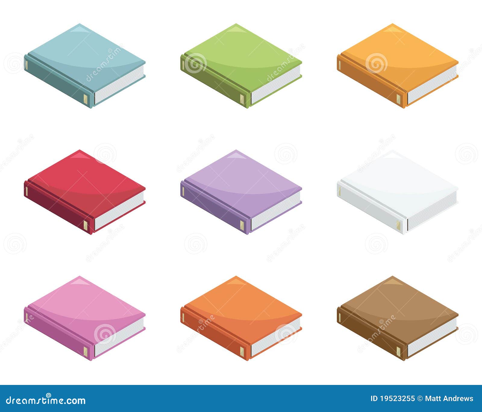 Isometric books stock vector. Illustration of design - 19523255