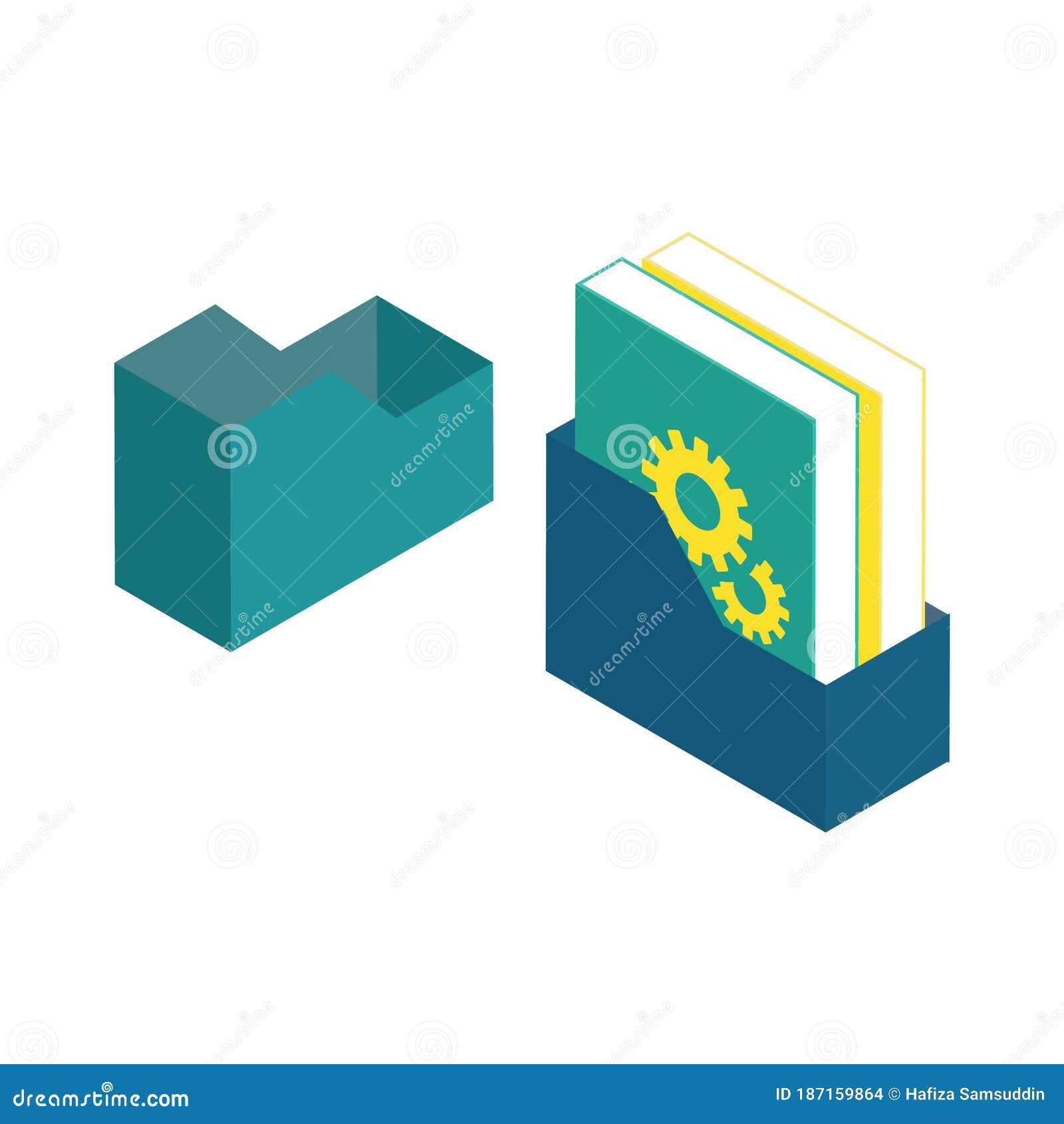 Isometric Books and Book Holder. Vector Illustration Decorative Design ...