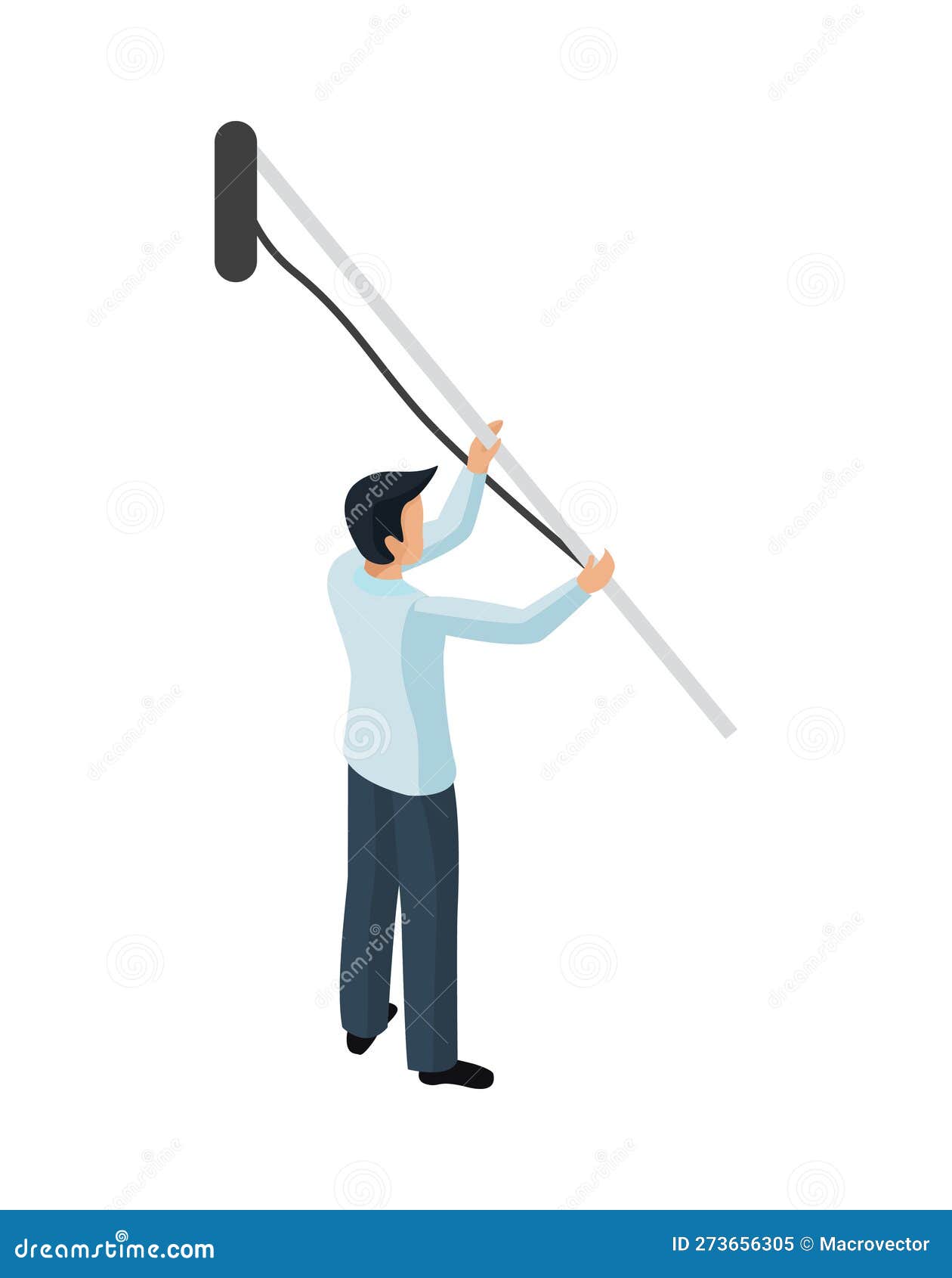 Isometric Boom Operator stock vector. Illustration of operator - 273656305