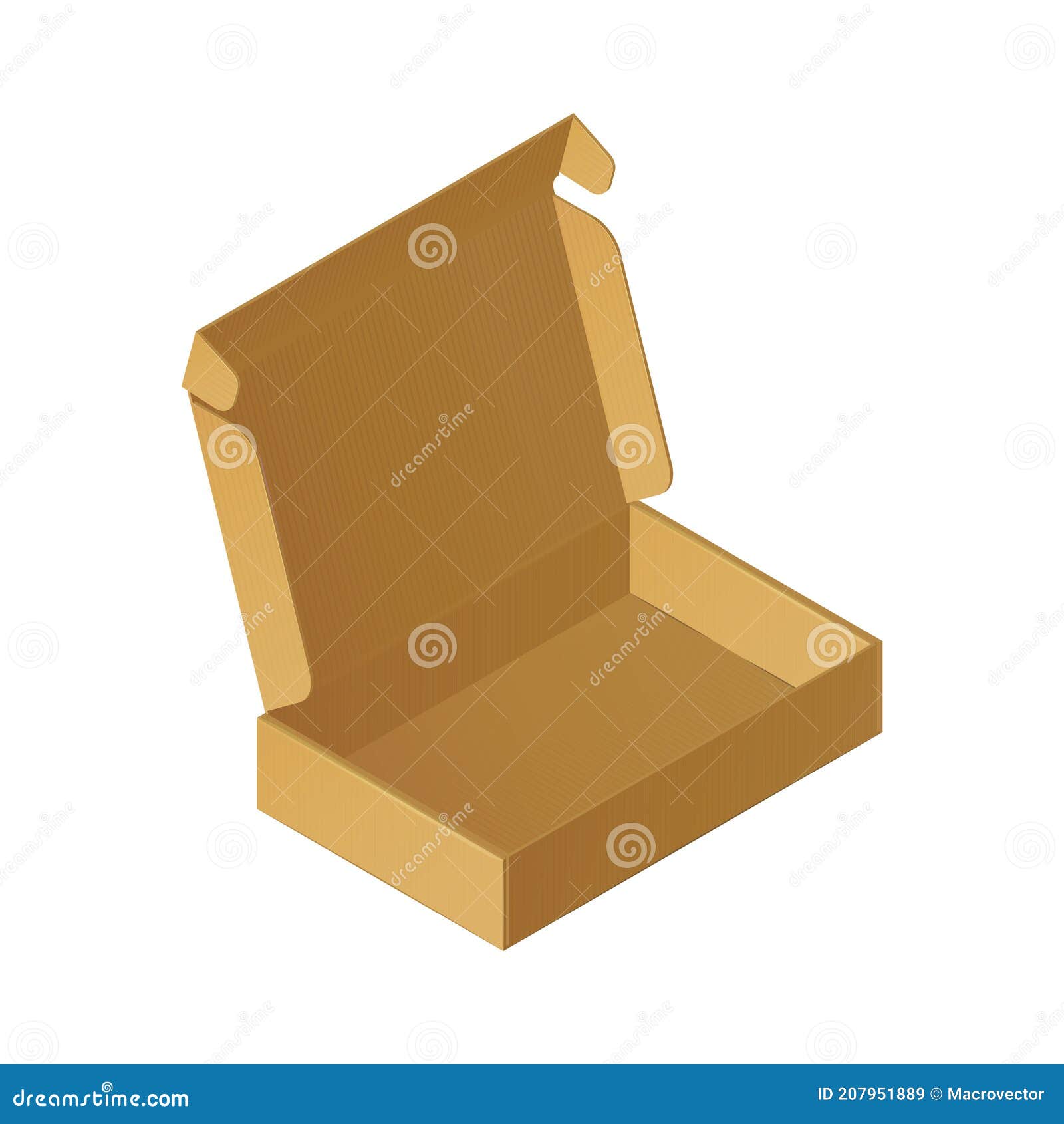 Isometric Box Mockup stock illustration. Illustration of transportation ...