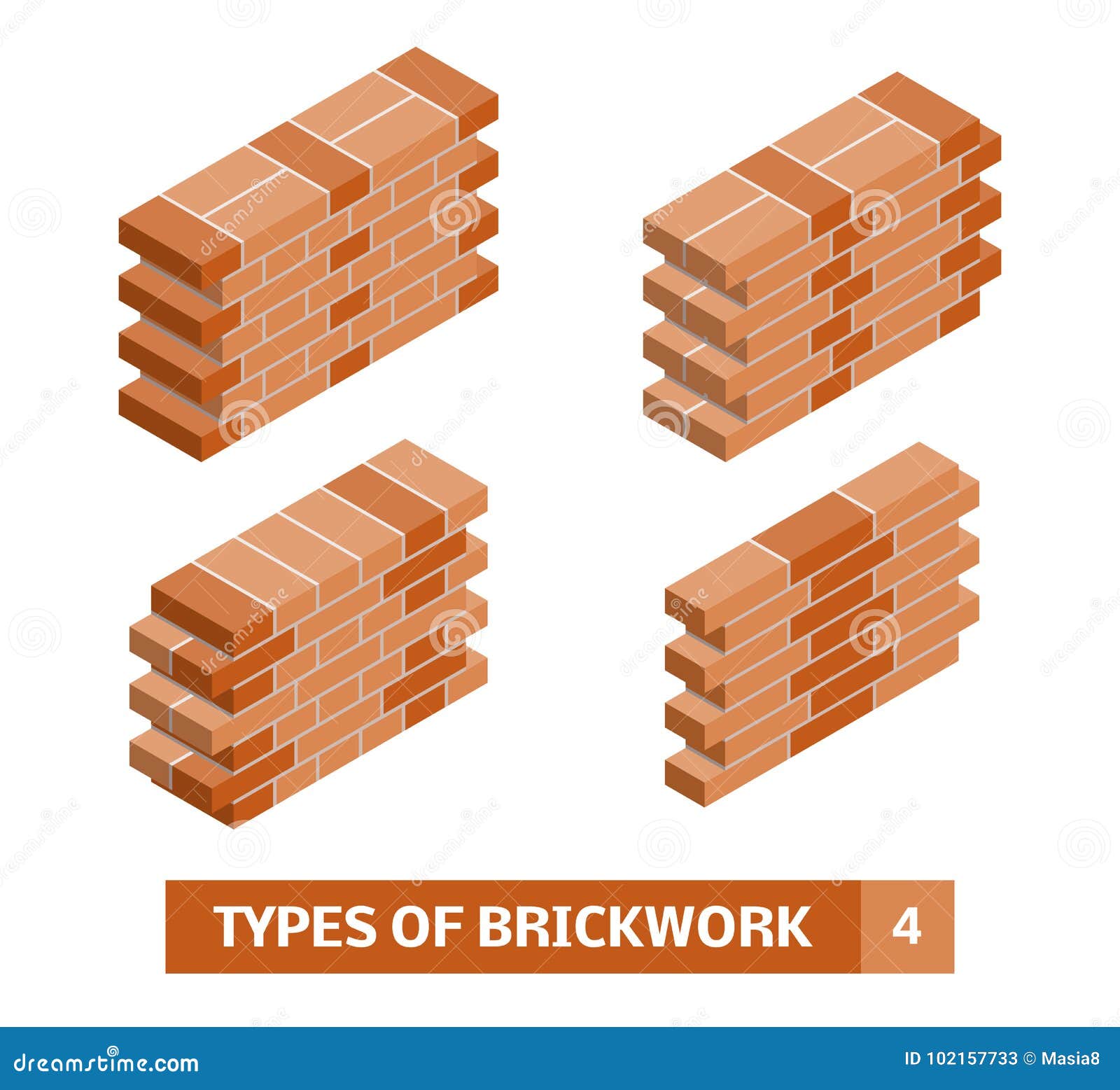 Isometric Brick Wall. Construction, Obstacle, Restriction, Isolation ...