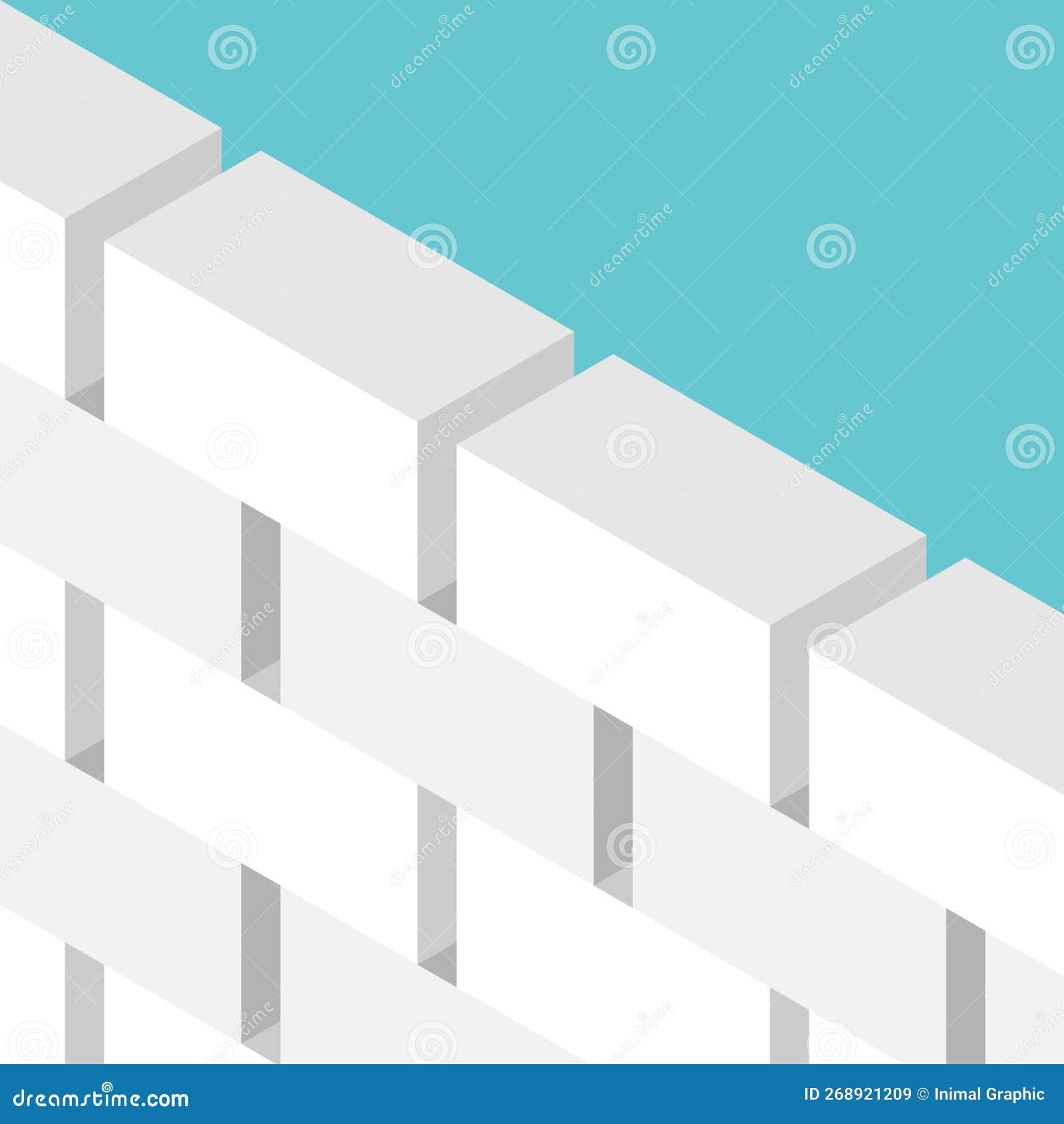 Isometric Brick House On The Grass Cartoon Vector | CartoonDealer.com ...