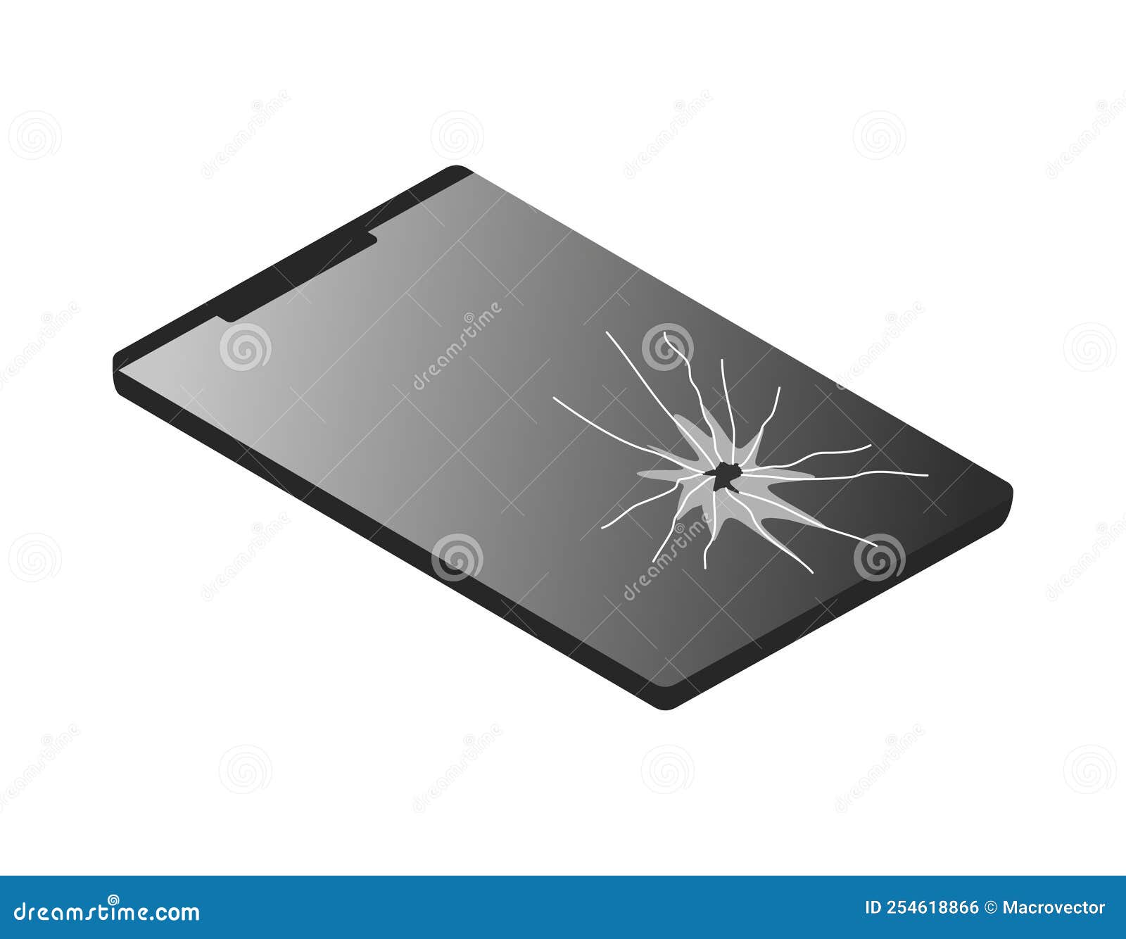 Isometric Broken Smartphone Stock Vector - Illustration of problem ...