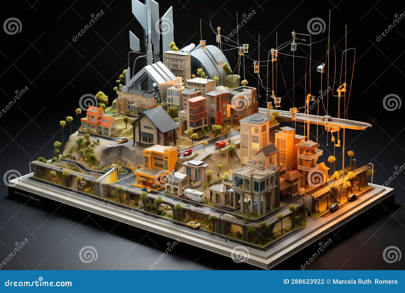 Isometric Building Diorama Infographic. AI Generated Stock Photo ...