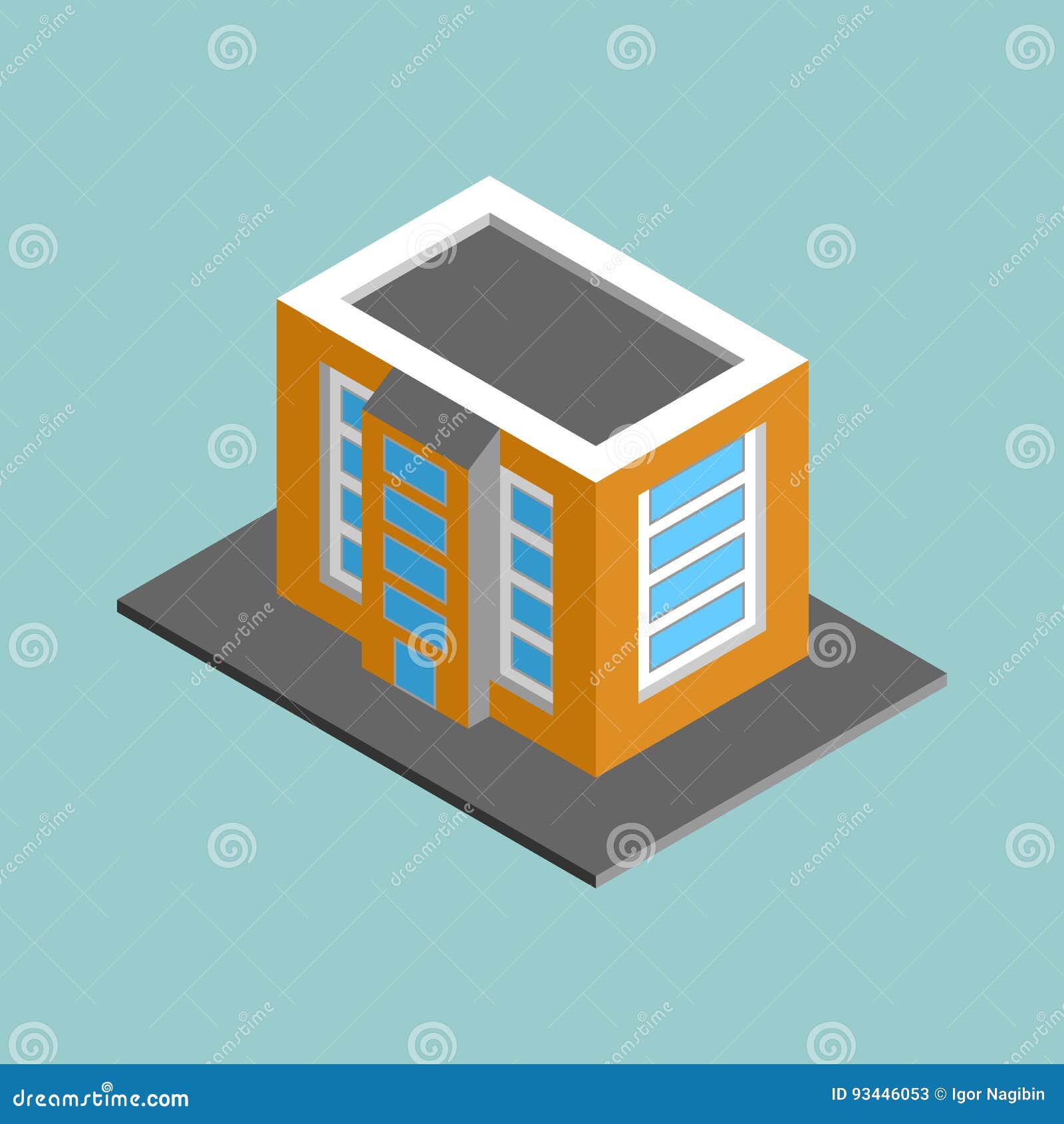 Isometric building icon stock illustration. Illustration of design ...