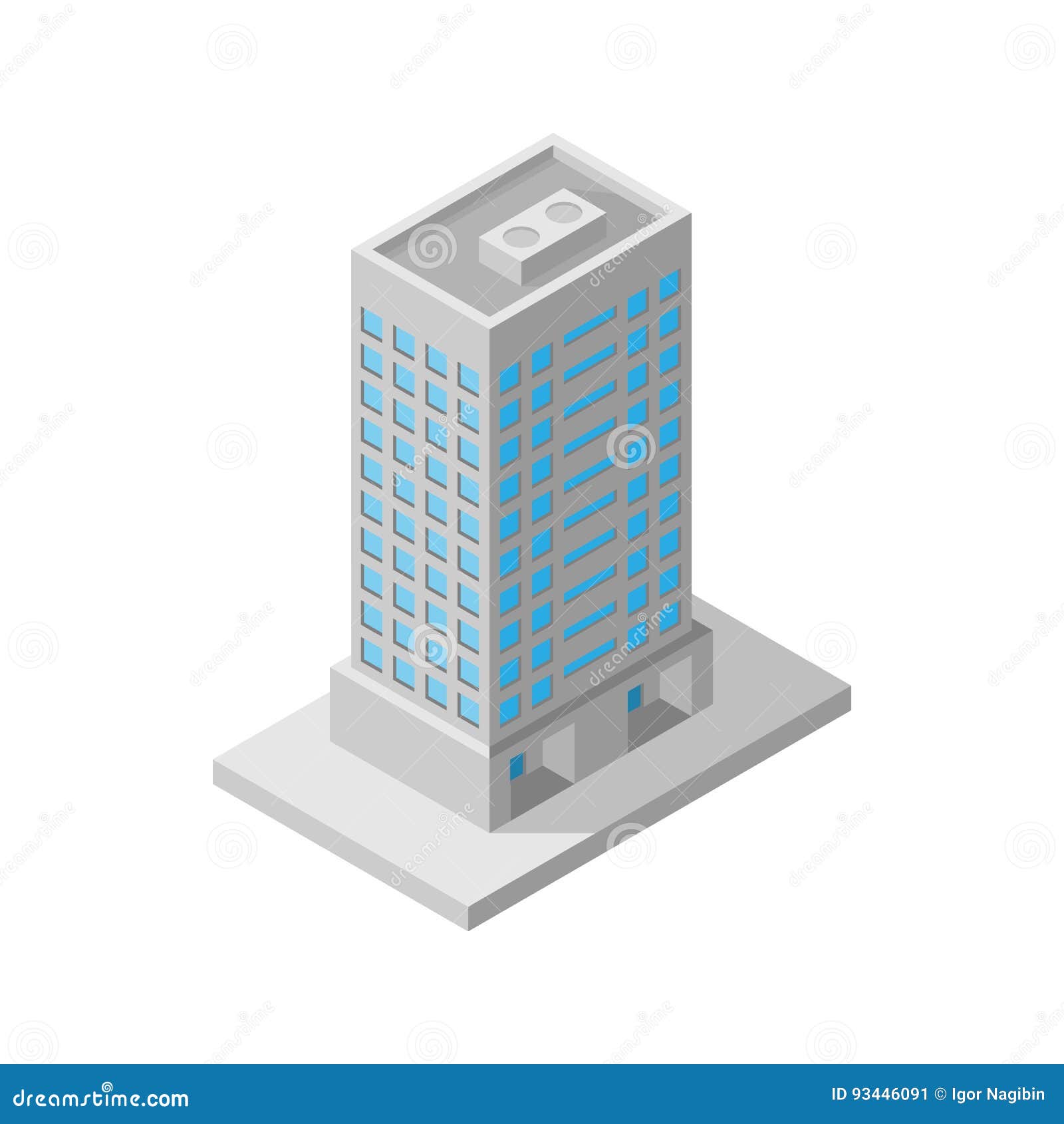 Isometric building icon stock illustration. Illustration of icon - 93446091