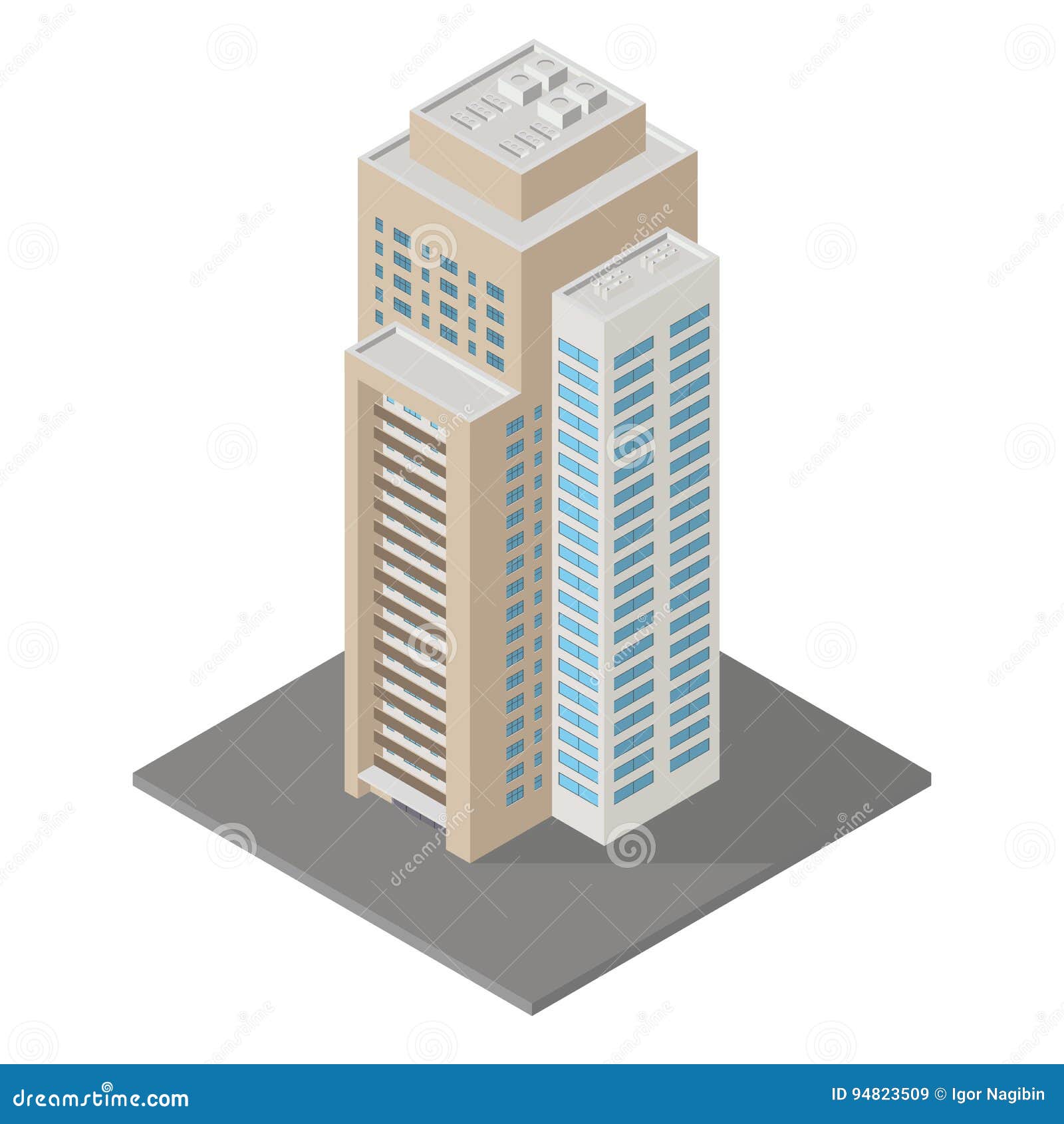 Isometric building icon stock illustration. Illustration of cityscape ...