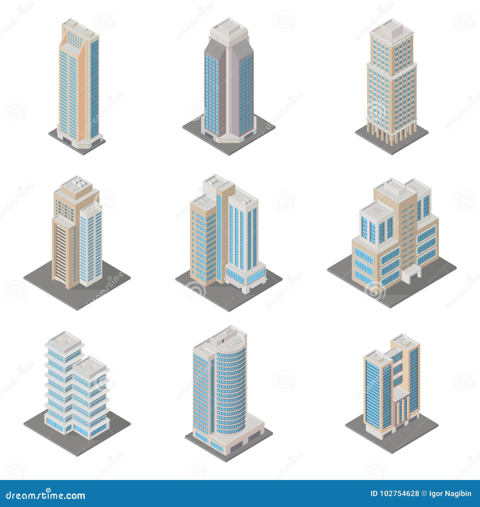 Isometric building icon stock illustration. Illustration of isometric ...