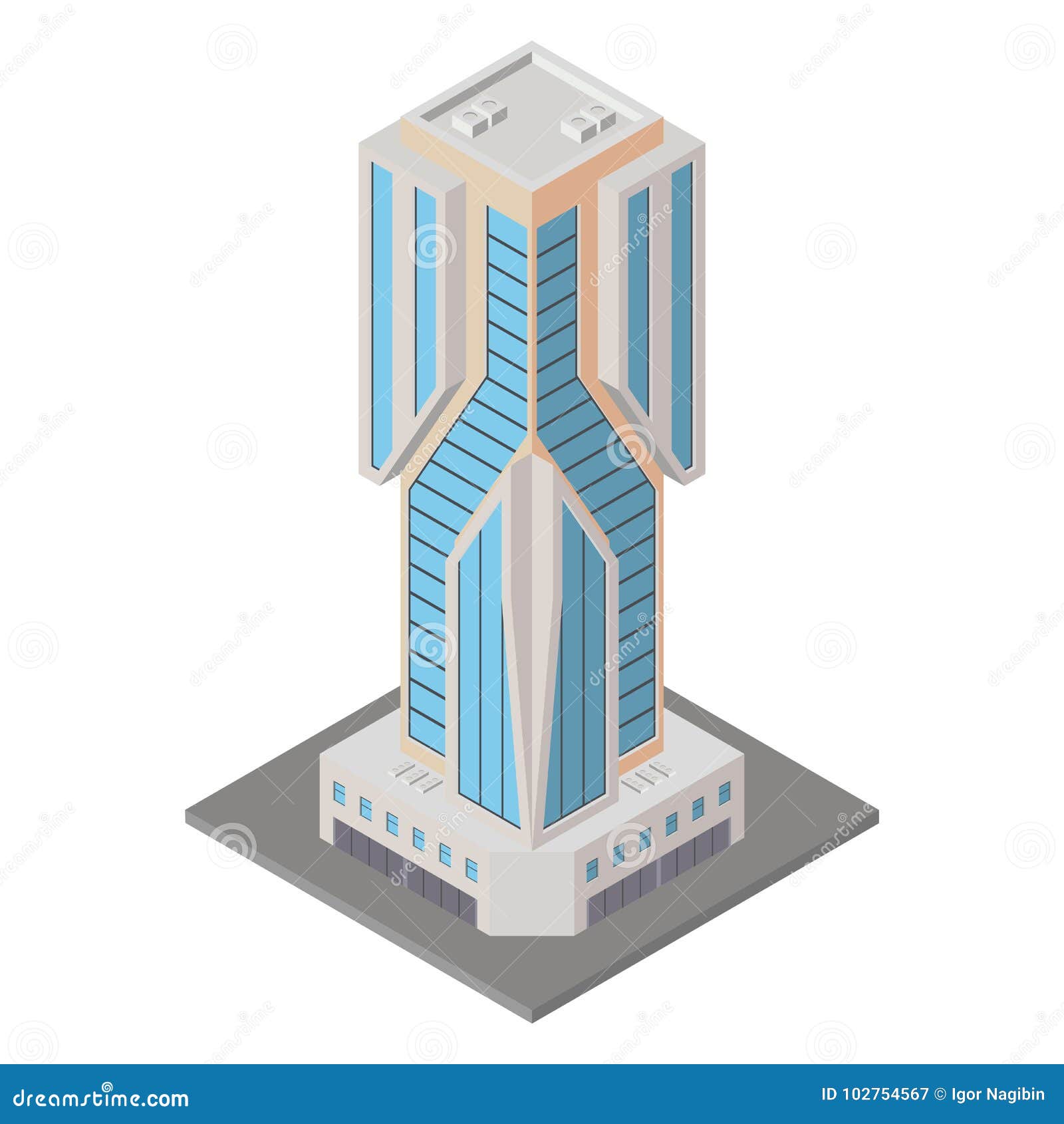 Isometric building icon stock vector. Illustration of historic - 102754567