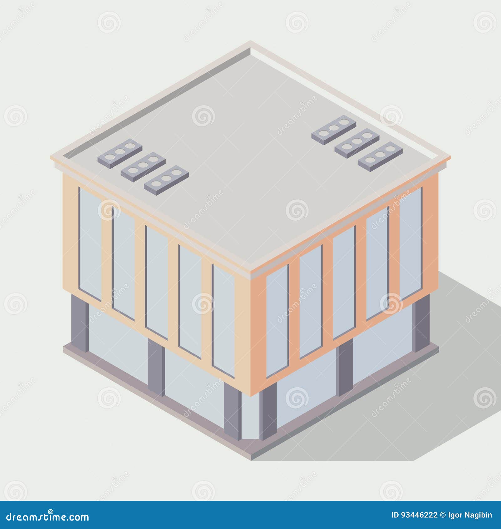 Isometric building icon stock illustration. Illustration of city - 93446222