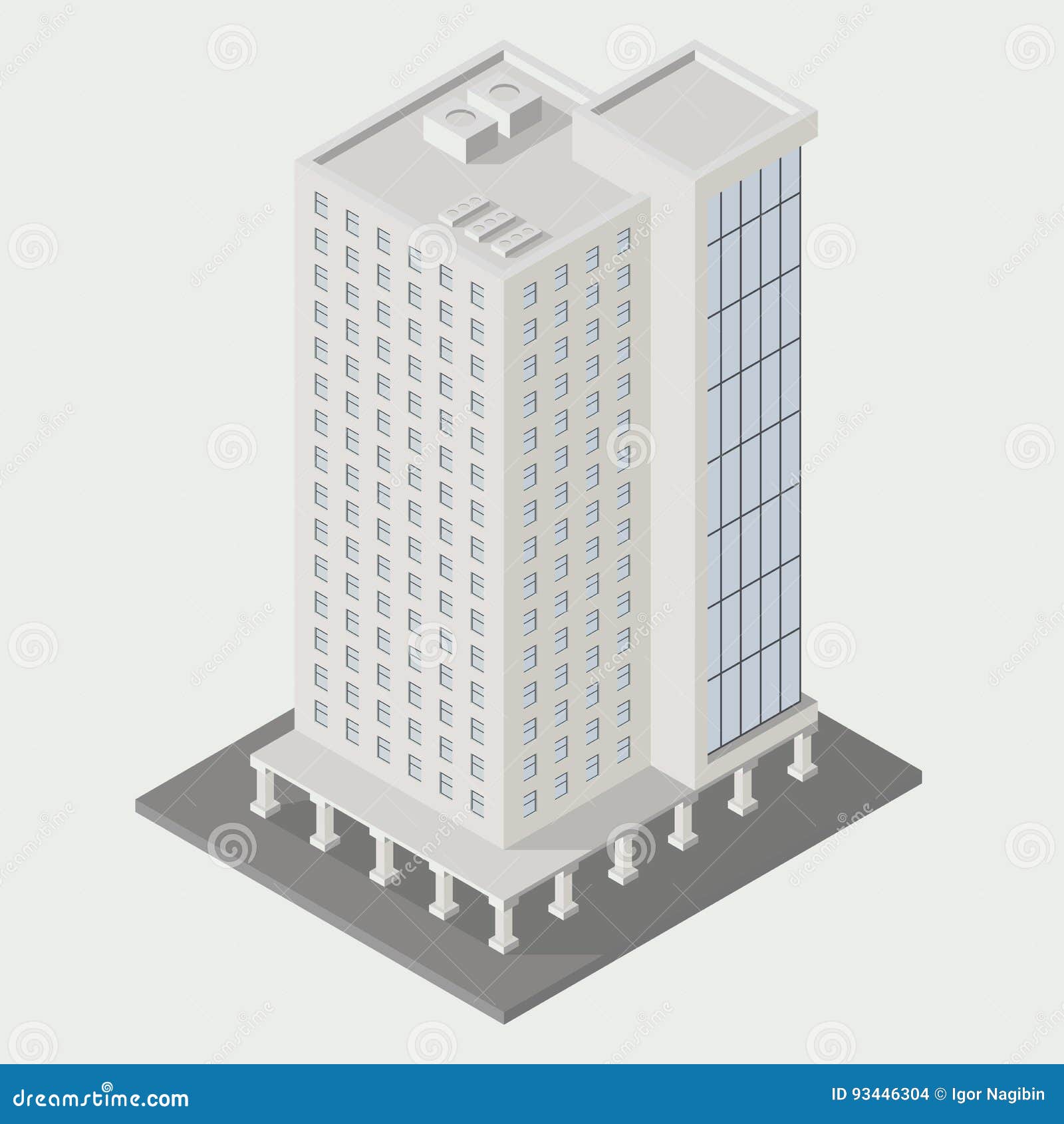 Isometric building icon stock illustration. Illustration of shop - 93446304
