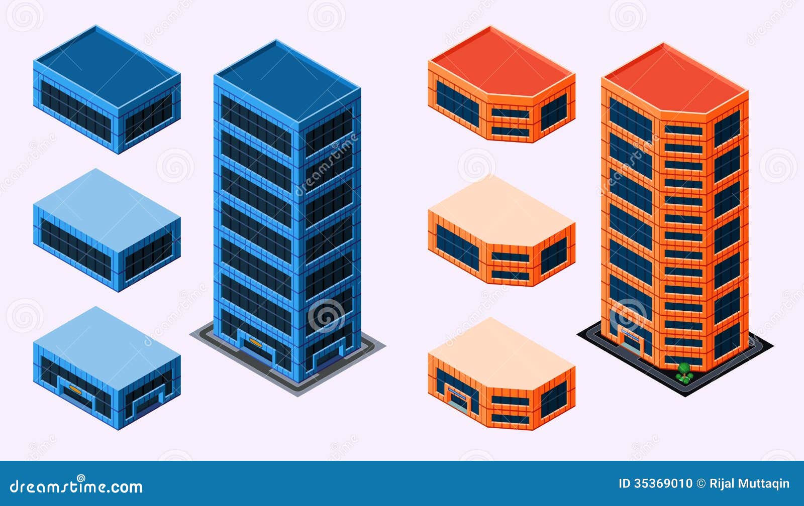 Isometric Building stock vector. Illustration of public - 35369010