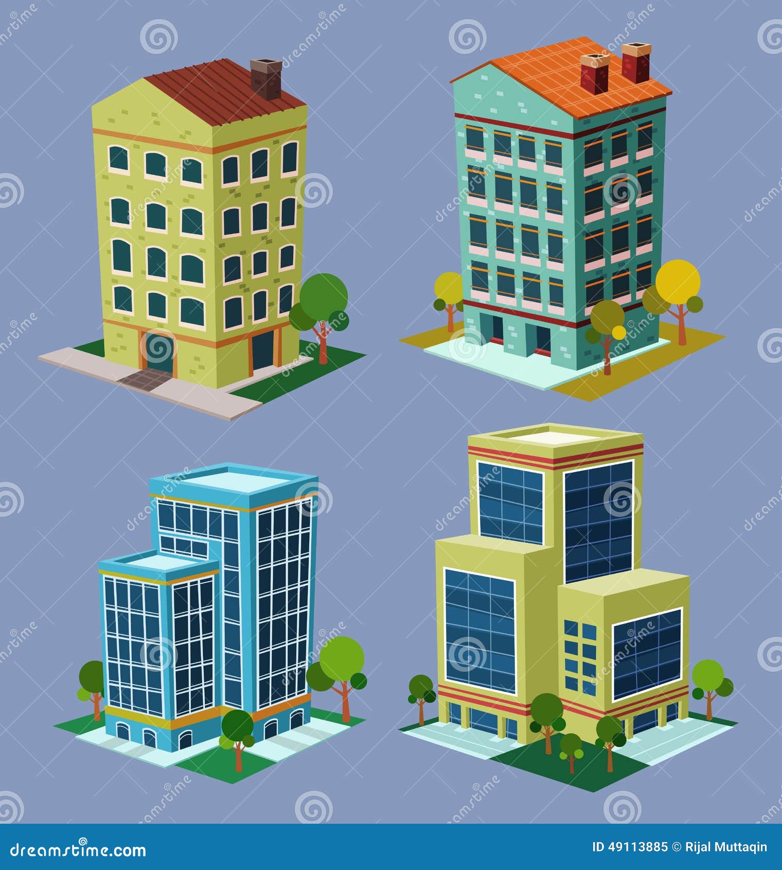 Isometric Building stock vector. Illustration of estate - 49113885