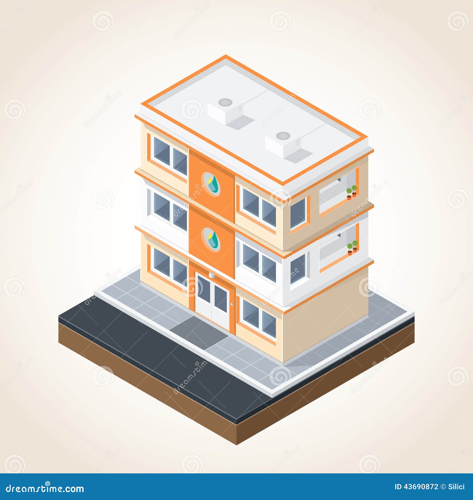 Isometric Buildings Set 1 Stock Vector - Image: 43690872
