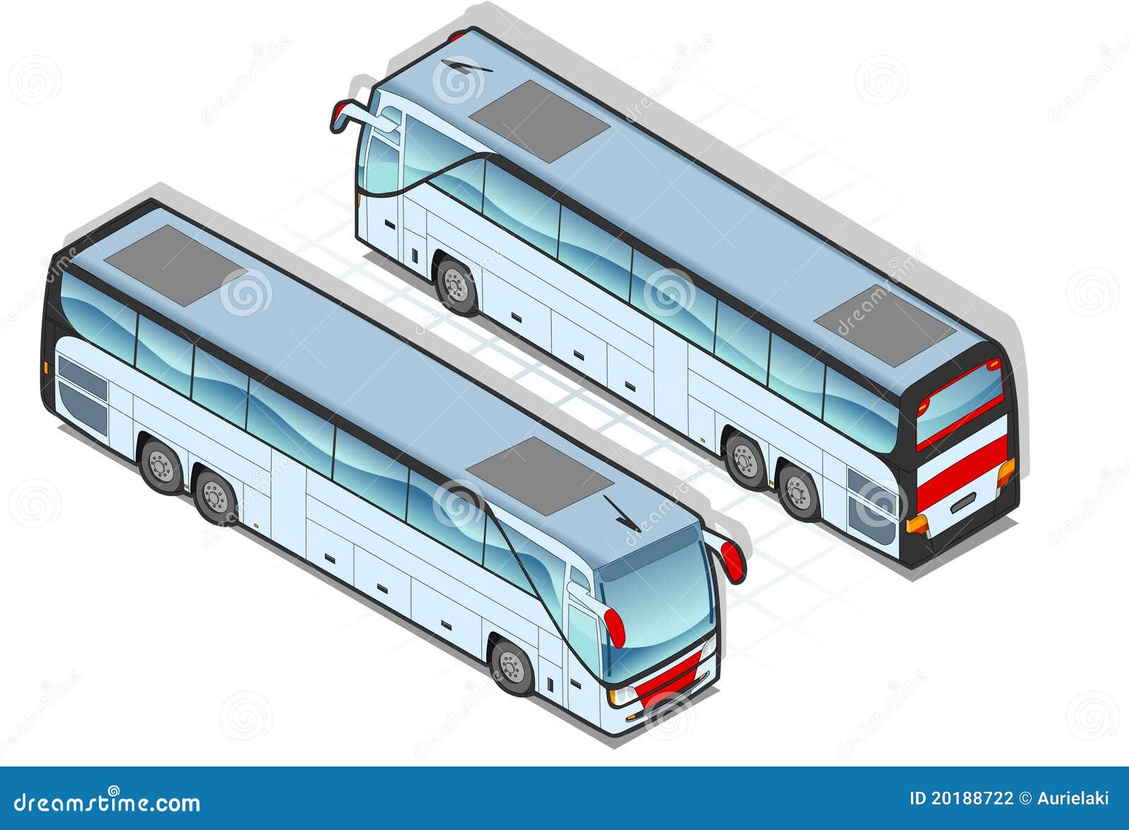 Isometric bus stock vector. Illustration of carrier, commuter - 20188722