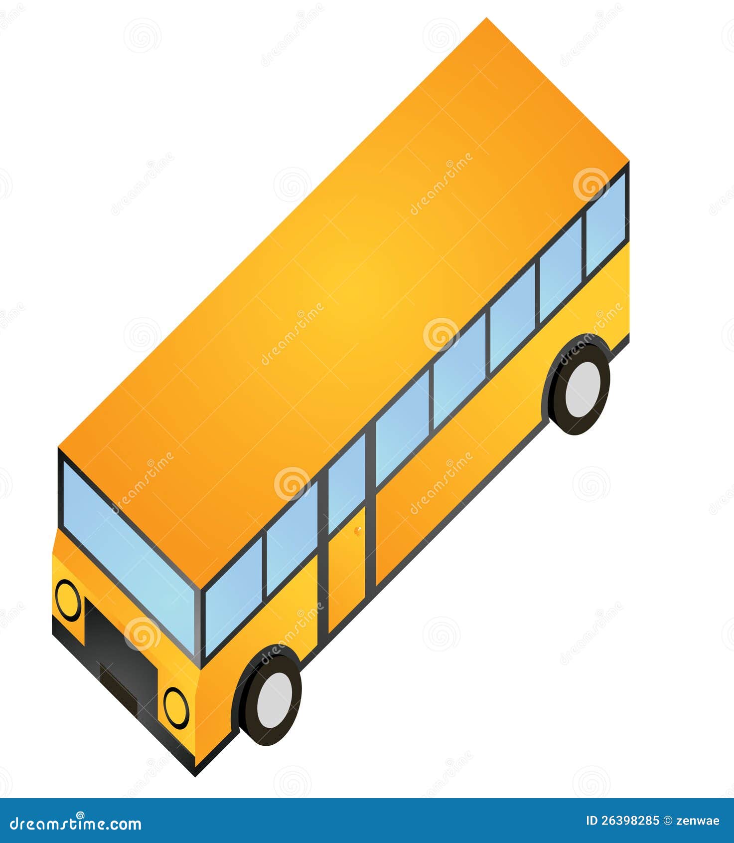 Isometric bus school stock vector. Illustration of child - 26398285