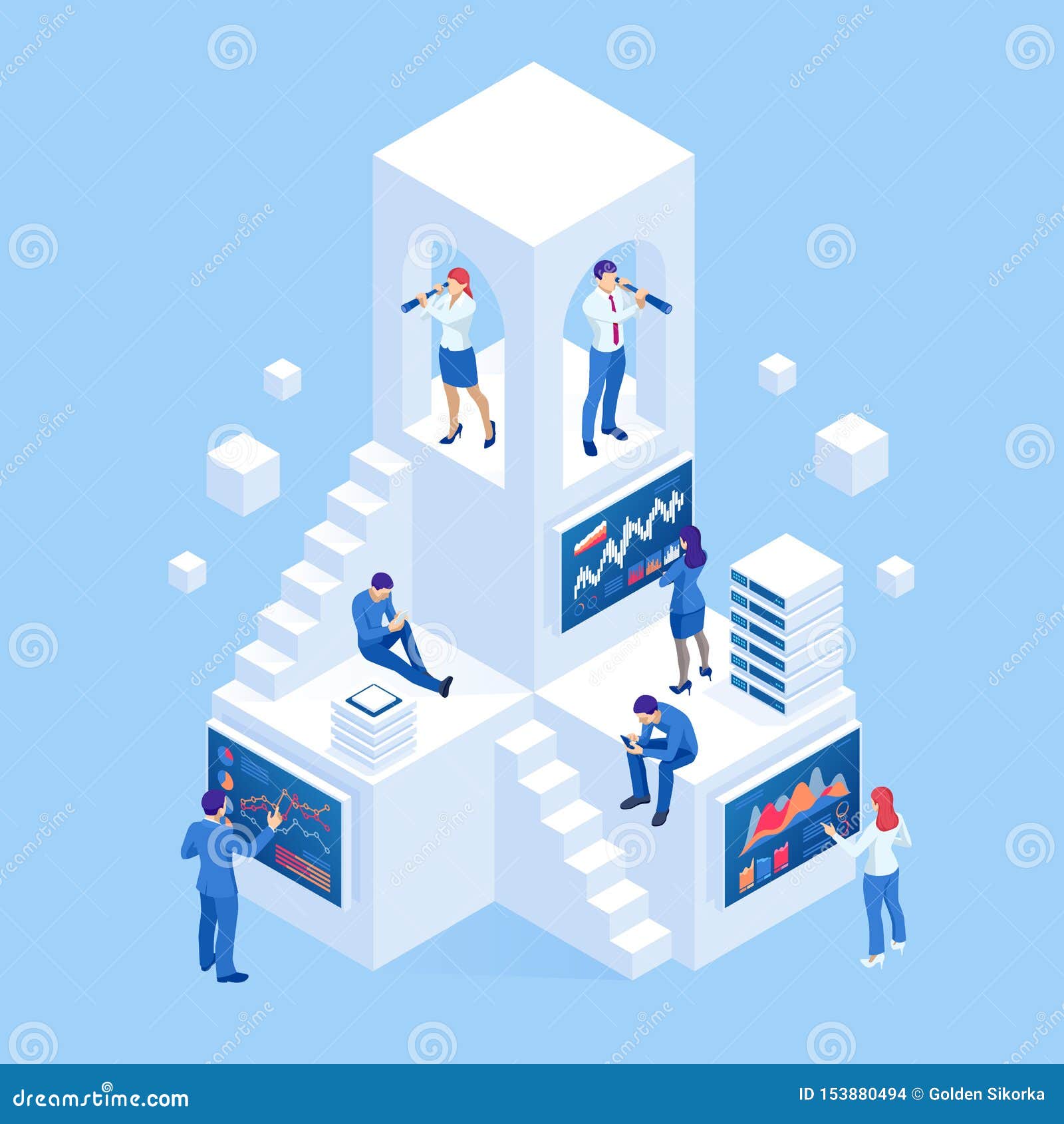 Financial Dashboard, Report From Business Analytics On The Background ...