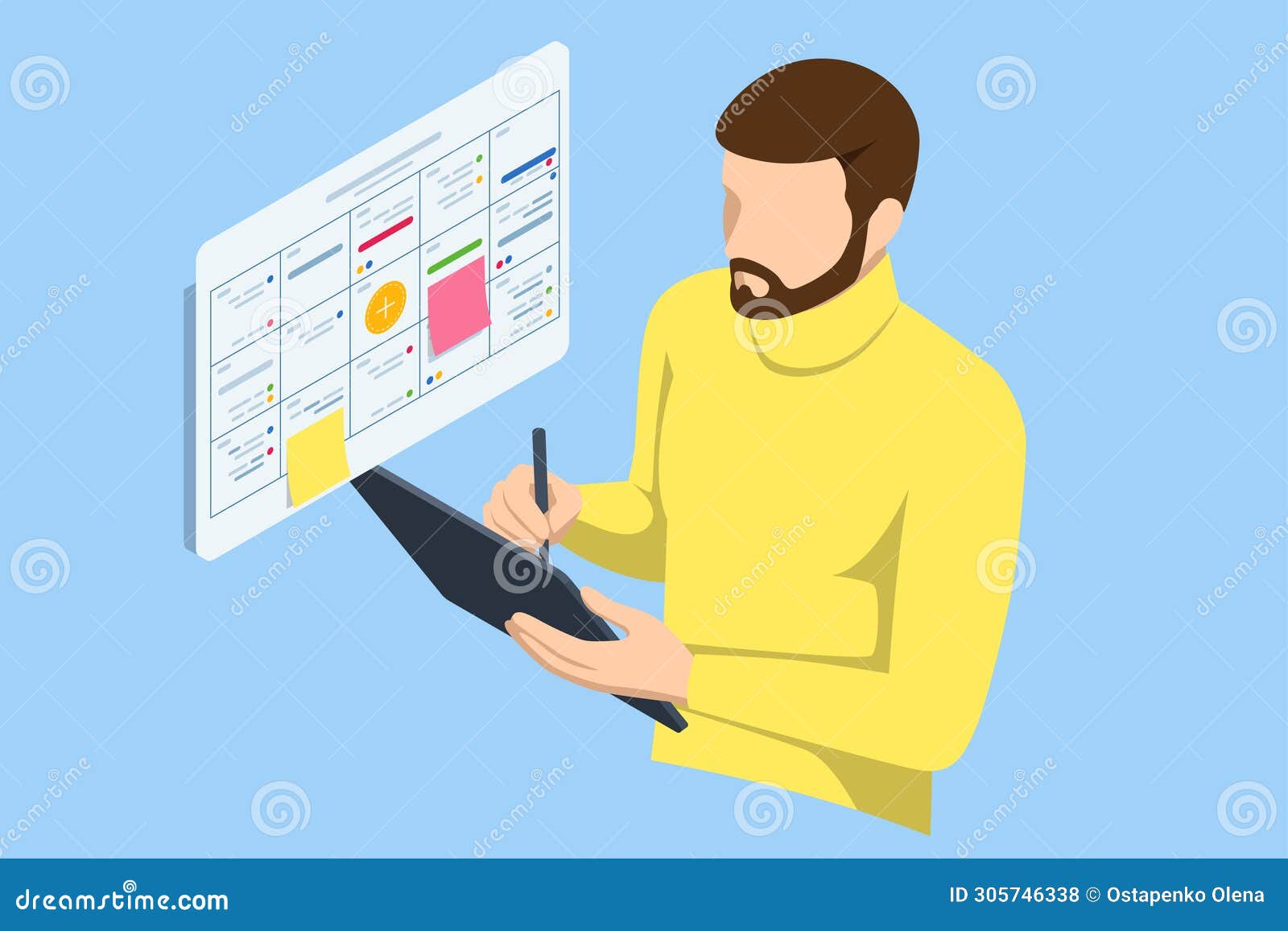 Big Task Breakdown, Project Break-down Concept. Woman Dividing Large ...
