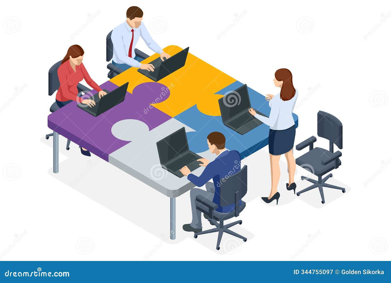 People Join Merge Social Two Circles Royalty-Free Stock Image ...