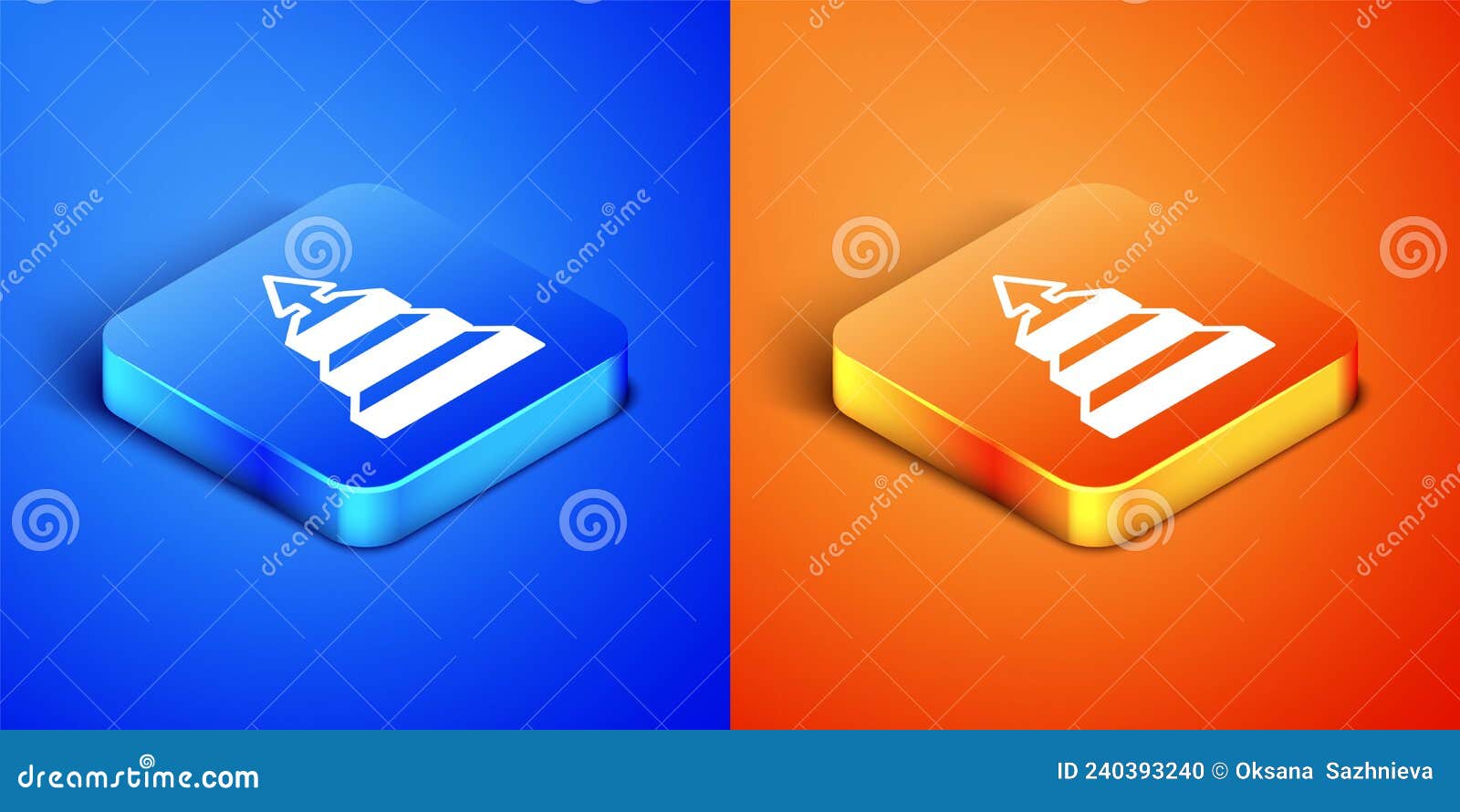 Isometric Business Pyramid Chart Infographics Icon Isolated On Blue And ...