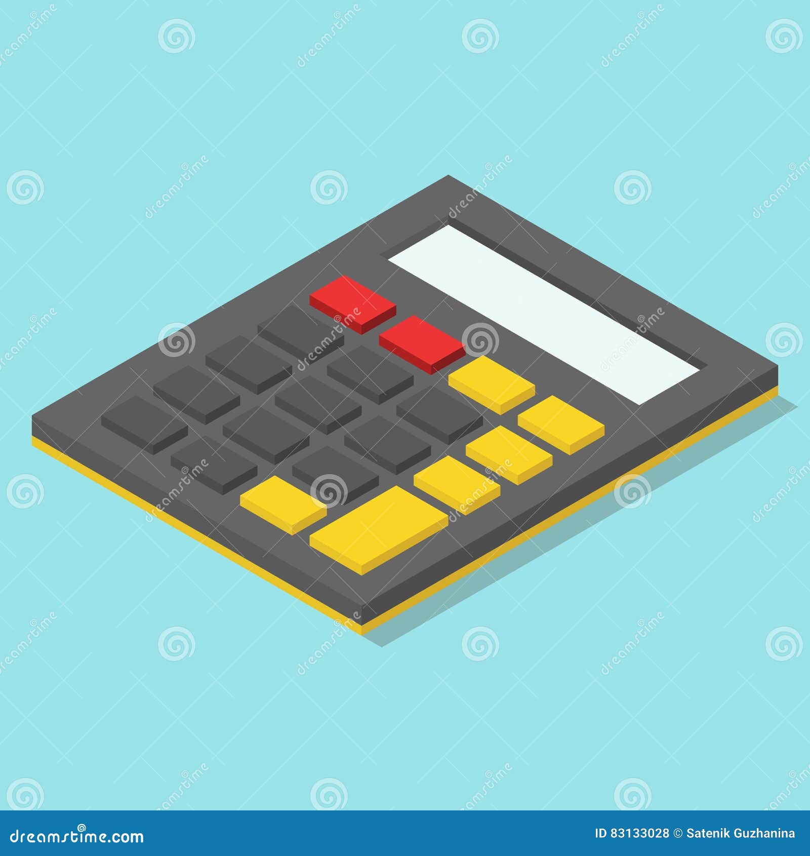 Isometric Calculator without Numbers Stock Vector - Illustration of ...