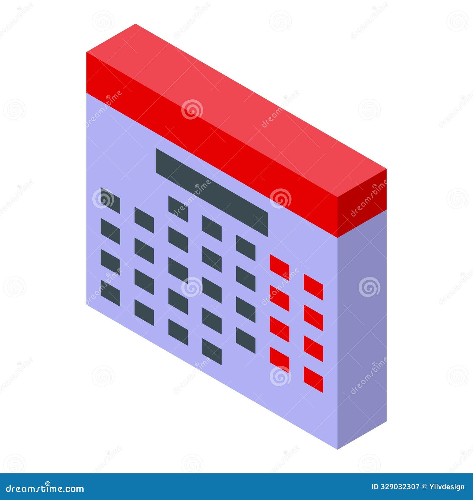 Isometric Calendar Showing Important Dates Stock Illustration ...