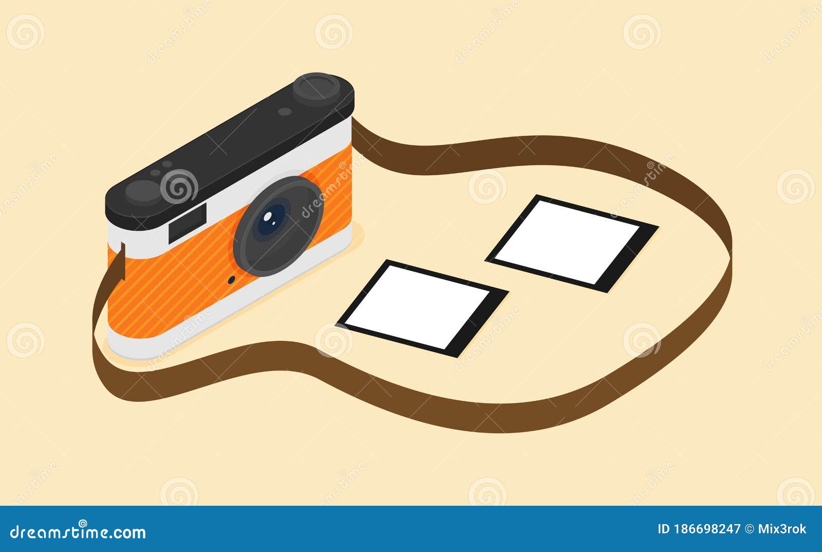 Isometric Camera Flat Vector Icon Stock Vector - Illustration of ...
