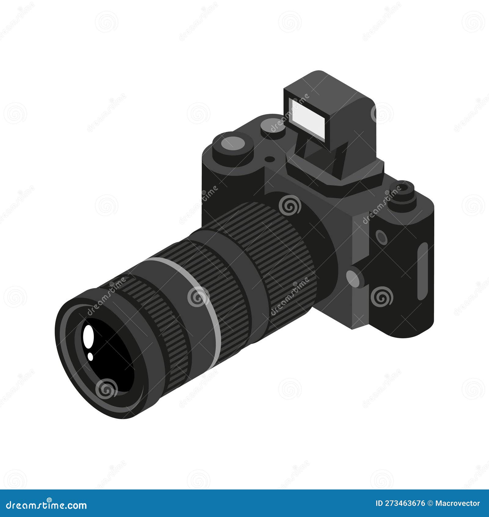 Isometric Camera Icon stock illustration. Illustration of button ...