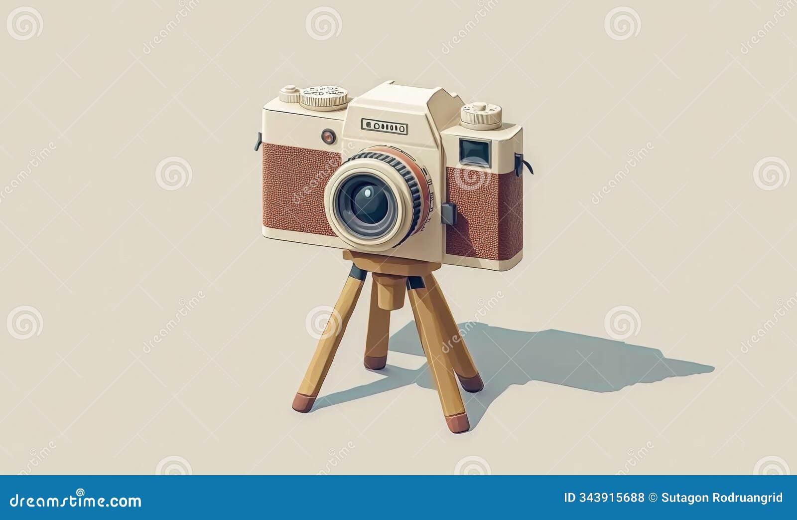 Isometric Camera with a Tripod, Photography or Video Creation, 3D Icon ...