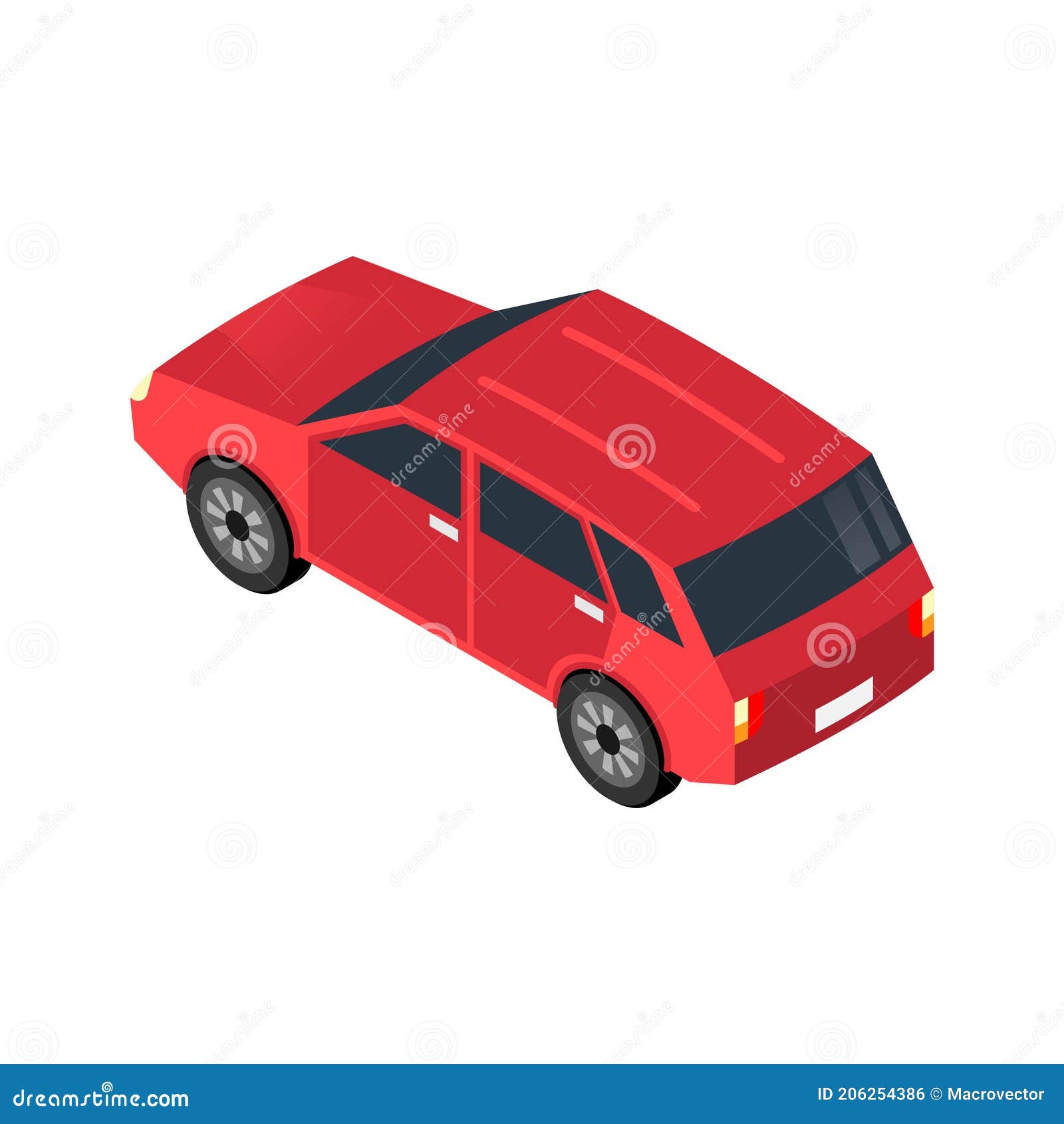Isometric Car Icon stock vector. Illustration of icon - 206254386