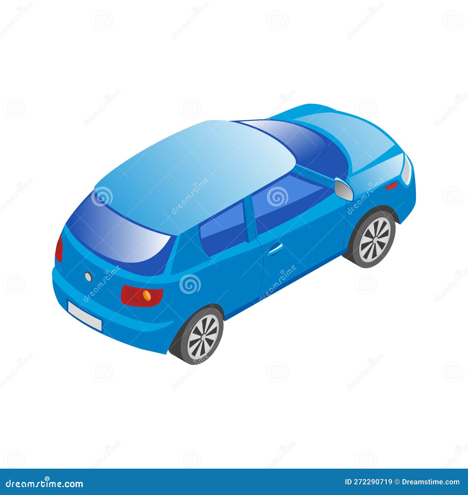 Isometric Car Illustration stock vector. Illustration of passenger ...