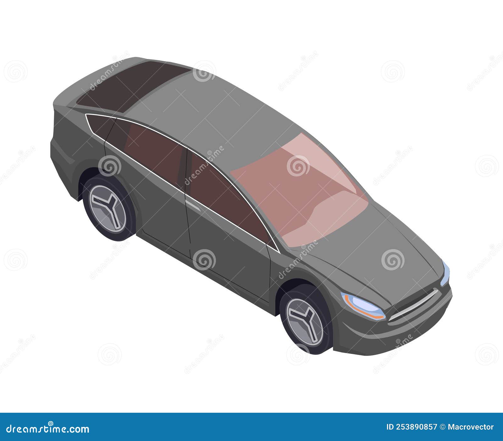 Isometric Car Illustration stock illustration. Illustration of fast ...