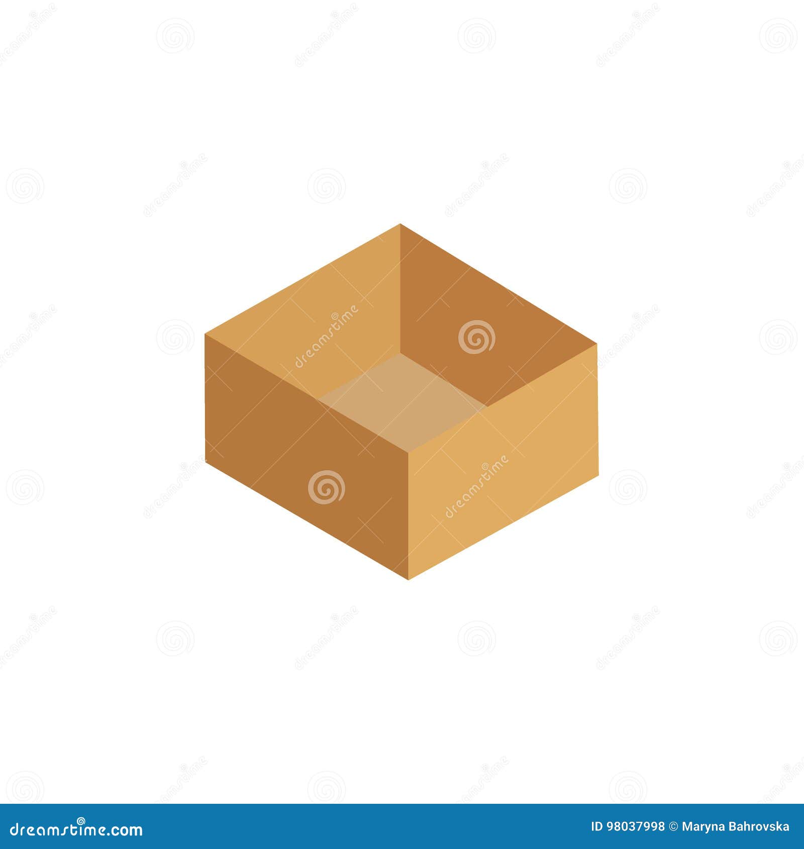 Isometric Cardboard Box Packaging Isolated, Stock Illustration ...
