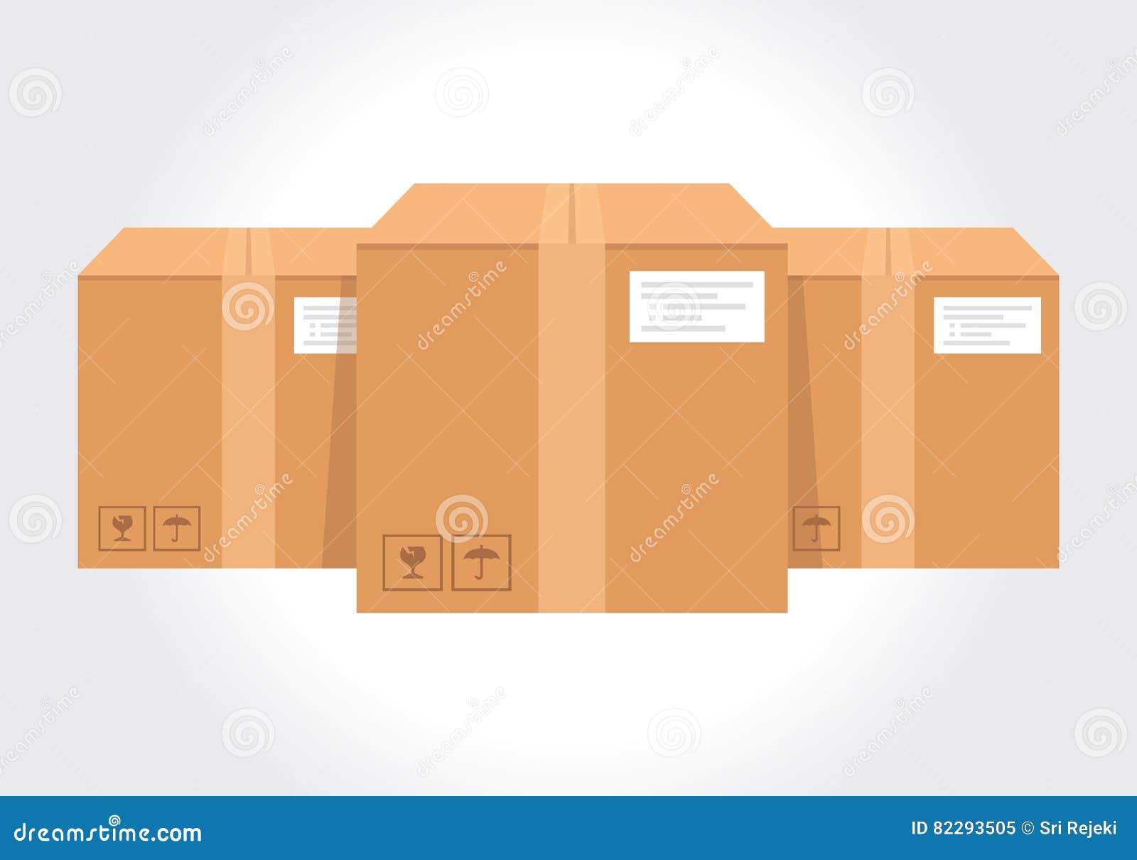 Isometric Cardboard Box Packaging , Vector Illustration Design Stock ...