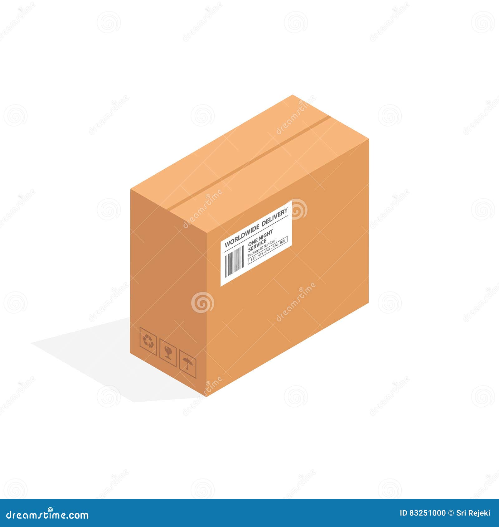 Isometric Cardboard Box Packaging , Vector Illustration Design Stock ...